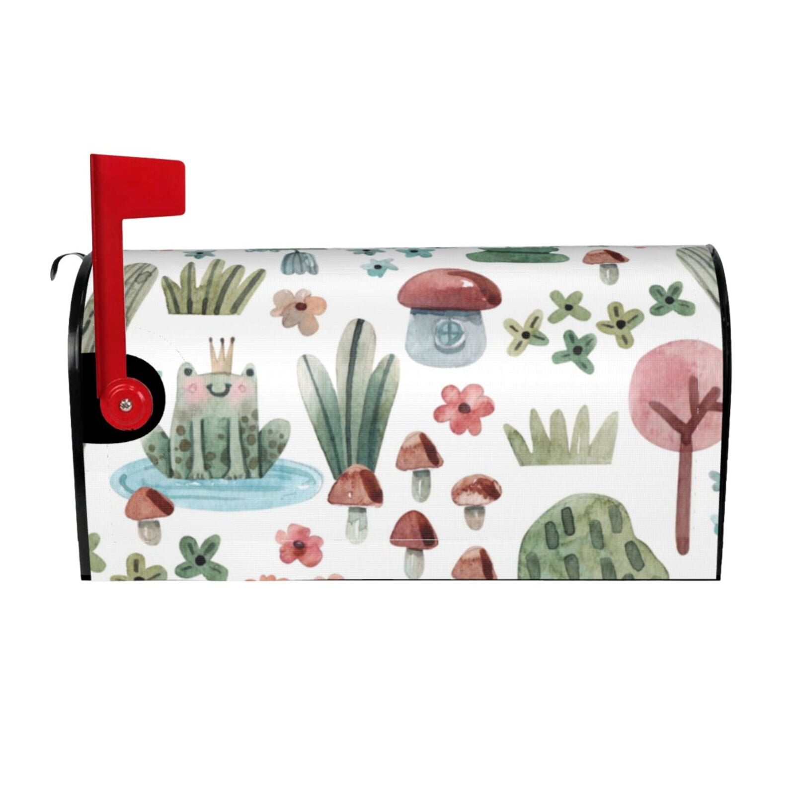 KLL Frog and Forest Plants Pattern Mailbox Covers,Magnetic Mailbox ...