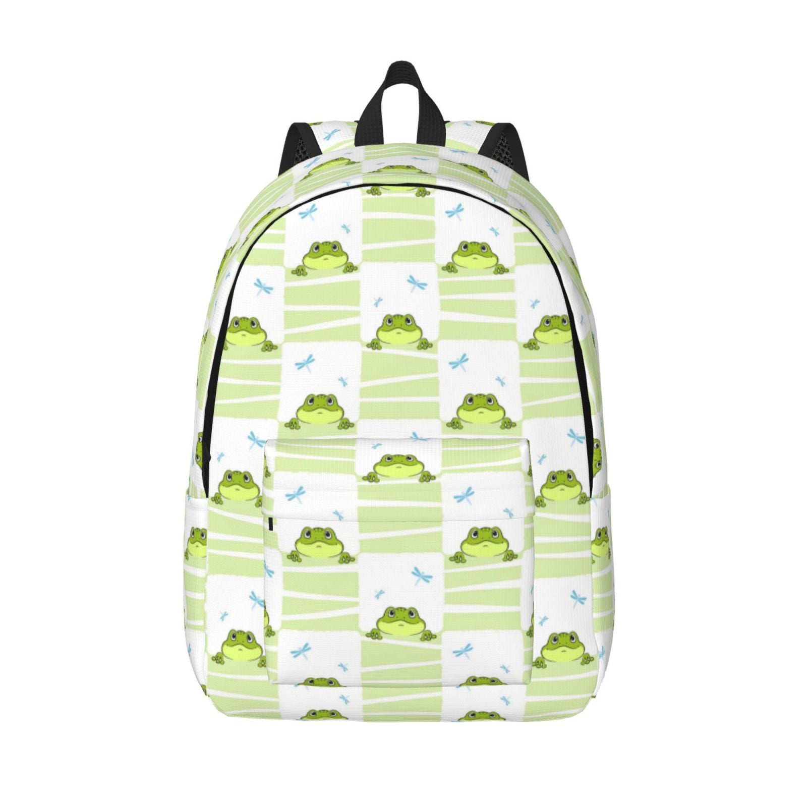 KLL Frogs and Dragonflies Print Travel Laptop Backpack - College ...
