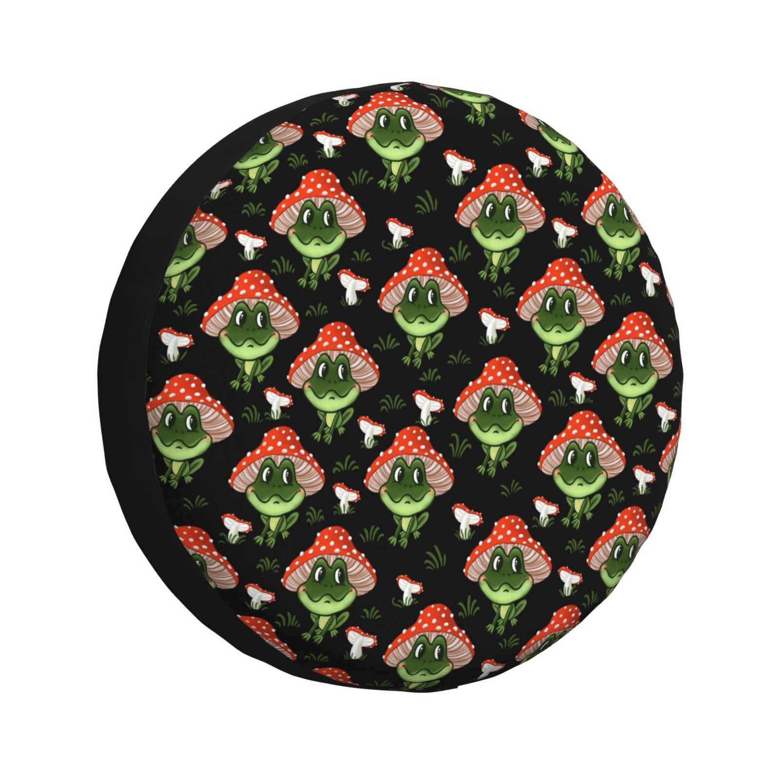 KLL Frogs In Mushroom Hats Pattern 14-17 inch Spare Tire Cover ...