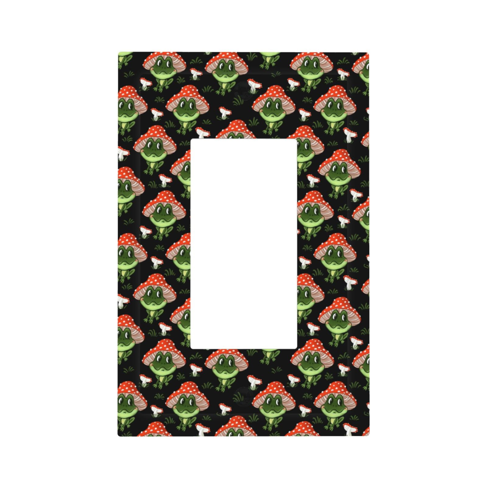 KLL Frogs In Mushroom Hats Pattern Electrical Outlet Covers, 3" x 5" 1 ...