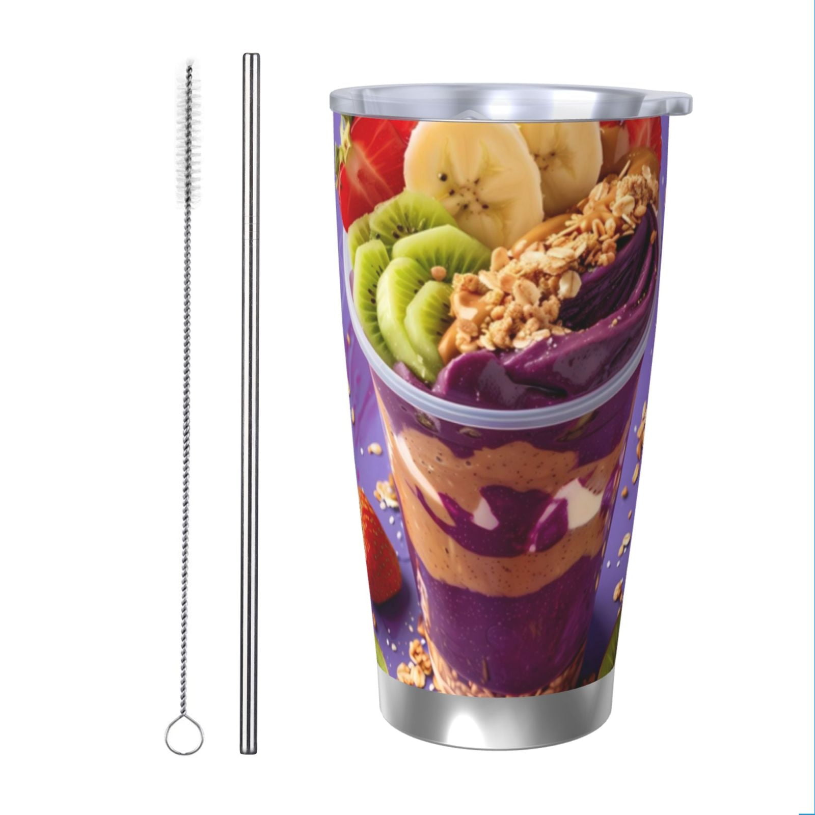 KLL Fruit Parfait Colorful Print 40oz Stainless Steel Insulated Car Cup ...