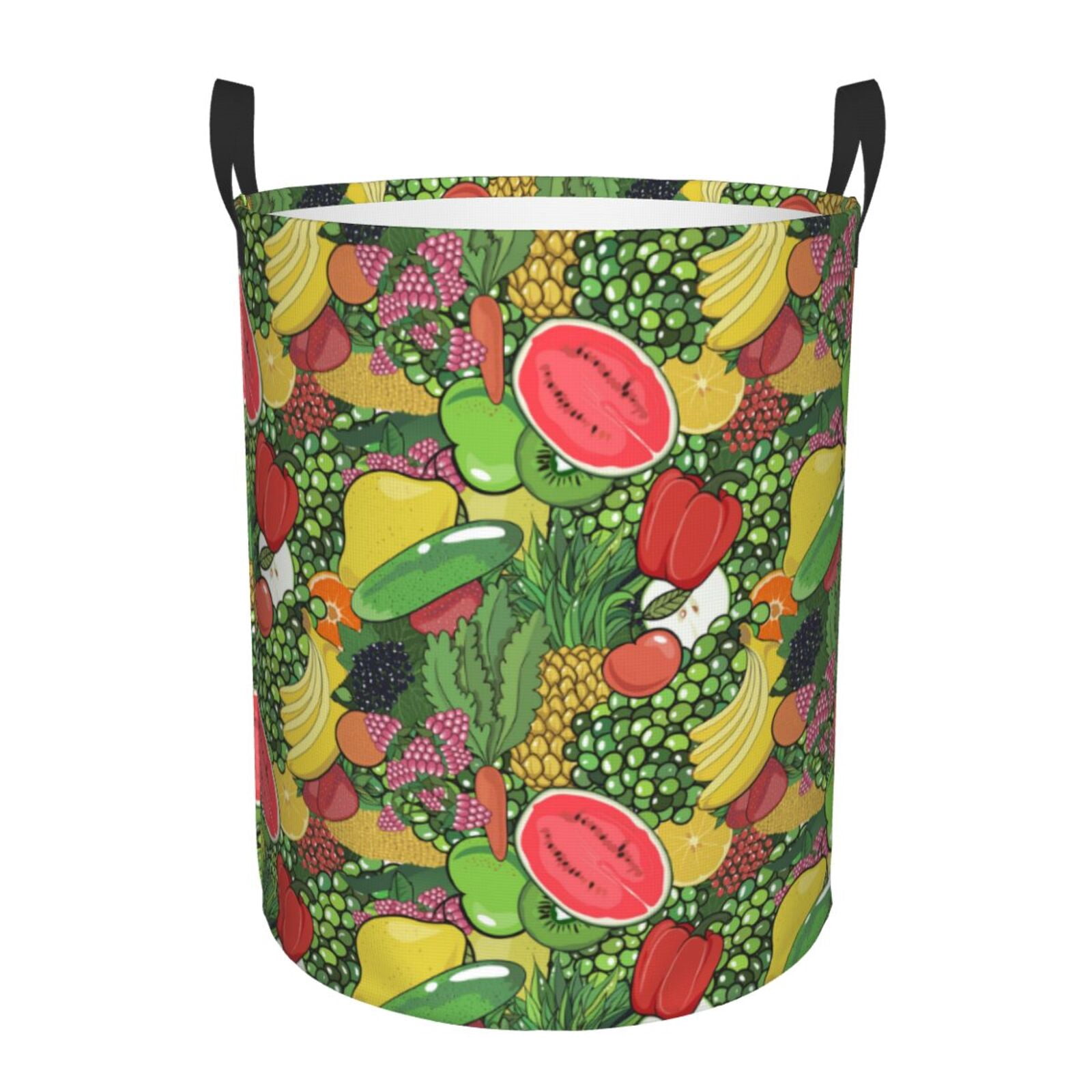 KLL Fruits Vegetables And Berries Waterproof Foldable Laundry Hamper ...