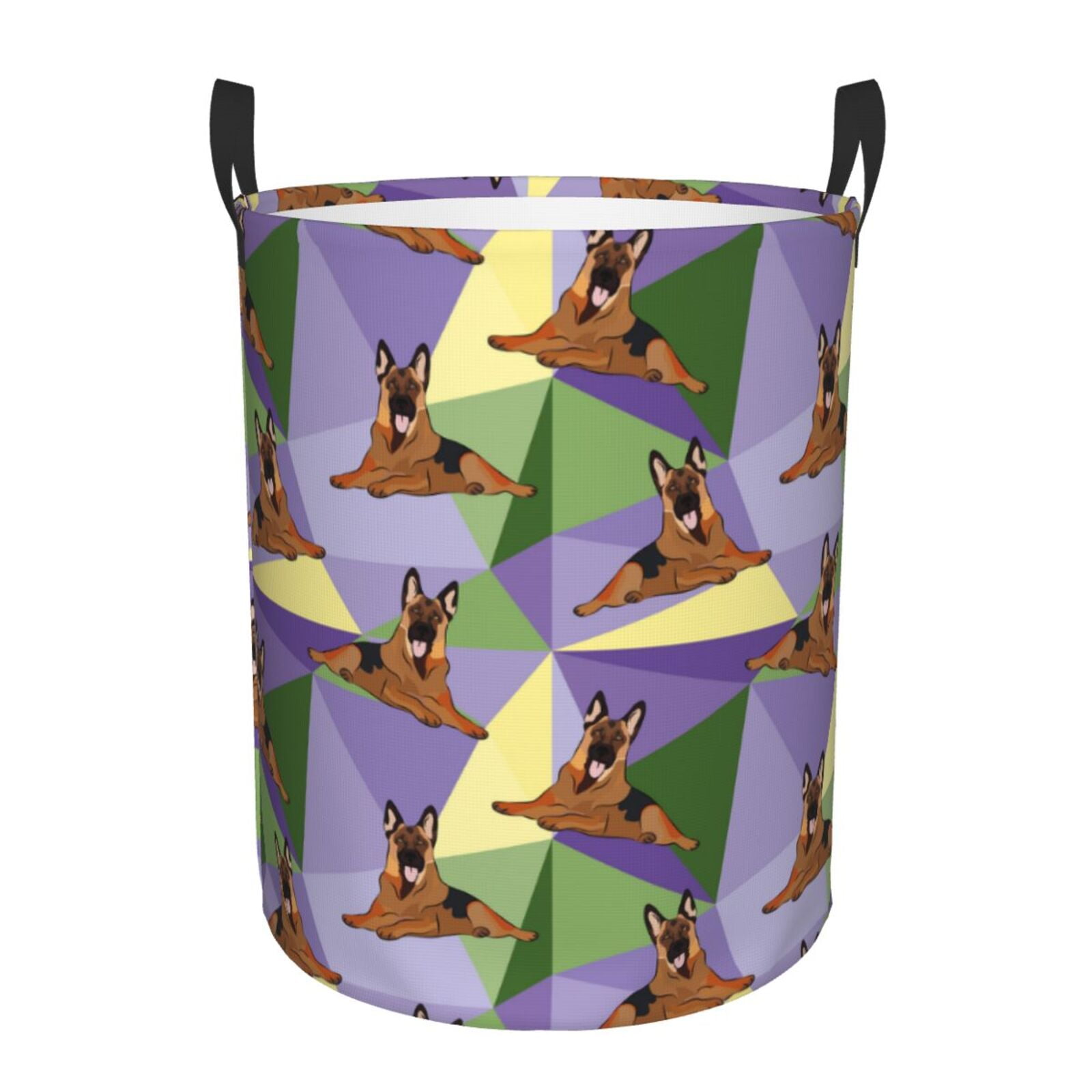 KLL German Shepherd Dog Waterproof Foldable Laundry Hamper Bucket with ...