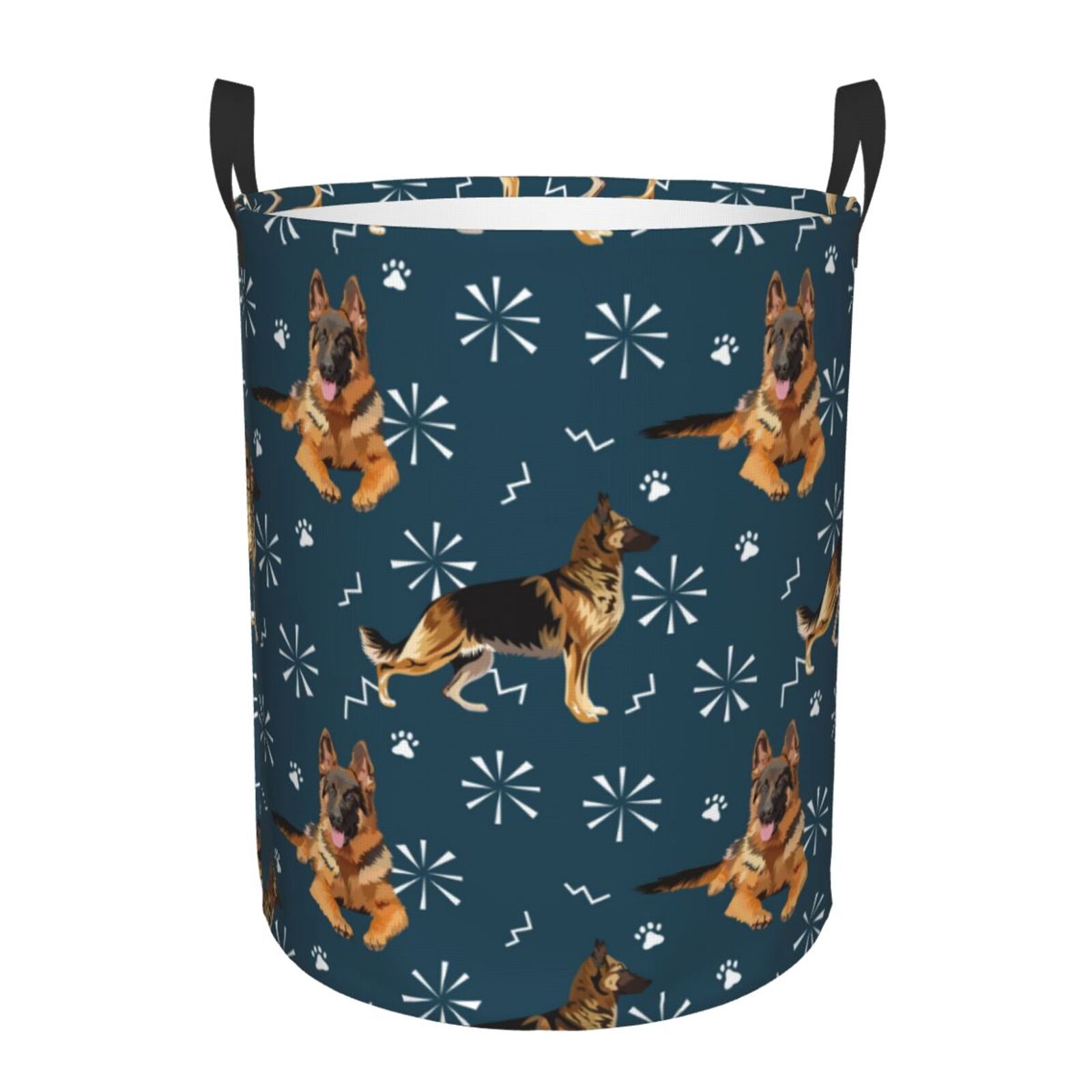 KLL German Shepherd Dog Waterproof Foldable Laundry Hamper Bucket with ...
