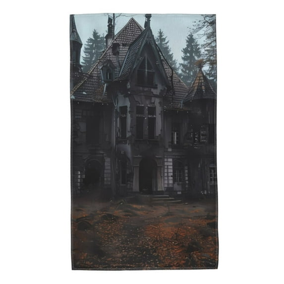 KLL Gloomy Mansion Forest Scene Ultra Absorbent & Soft Hand Towels for ...