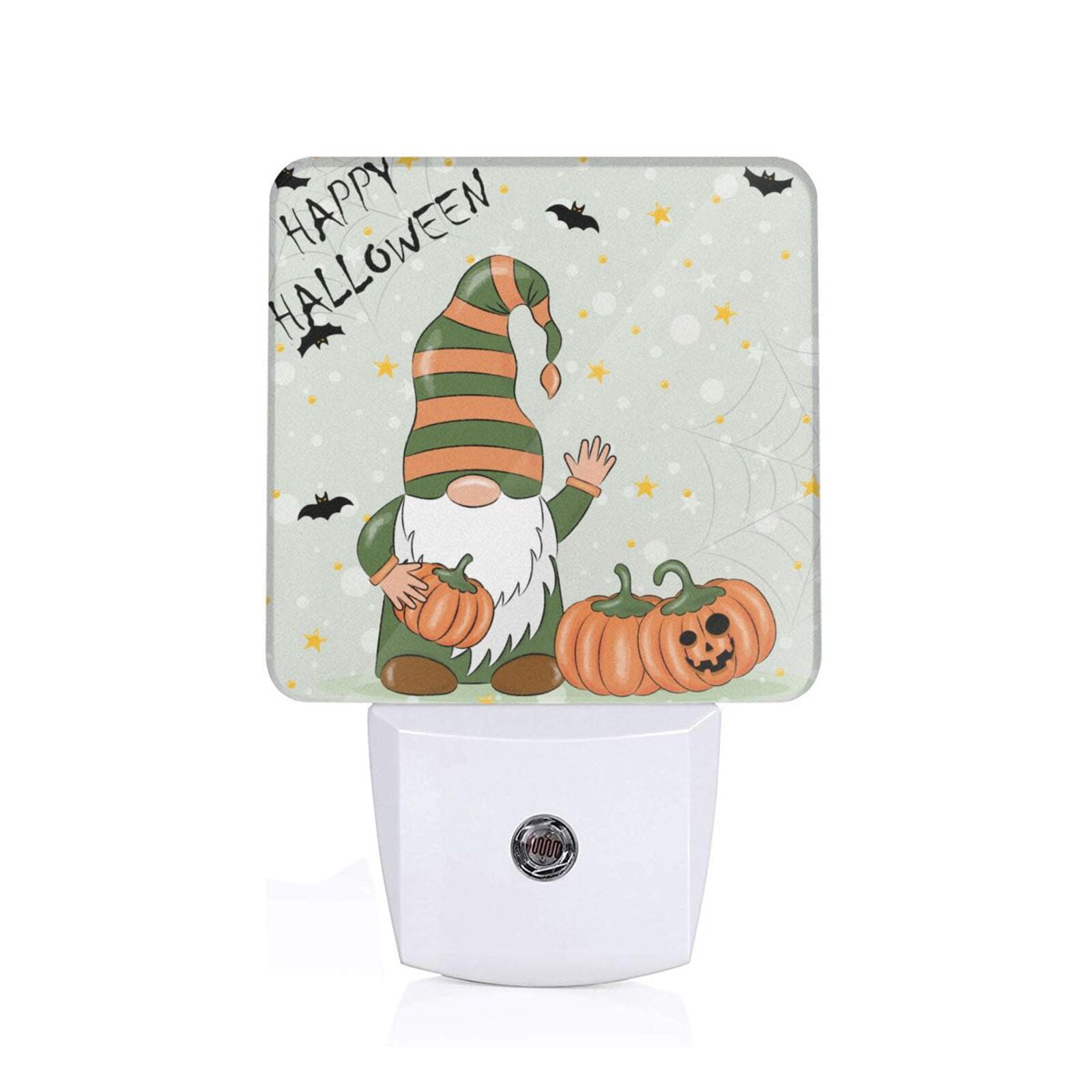 KLL Gnome Holding A Pumpkin for Night Lights,Auto Sensor Night Lamp ...