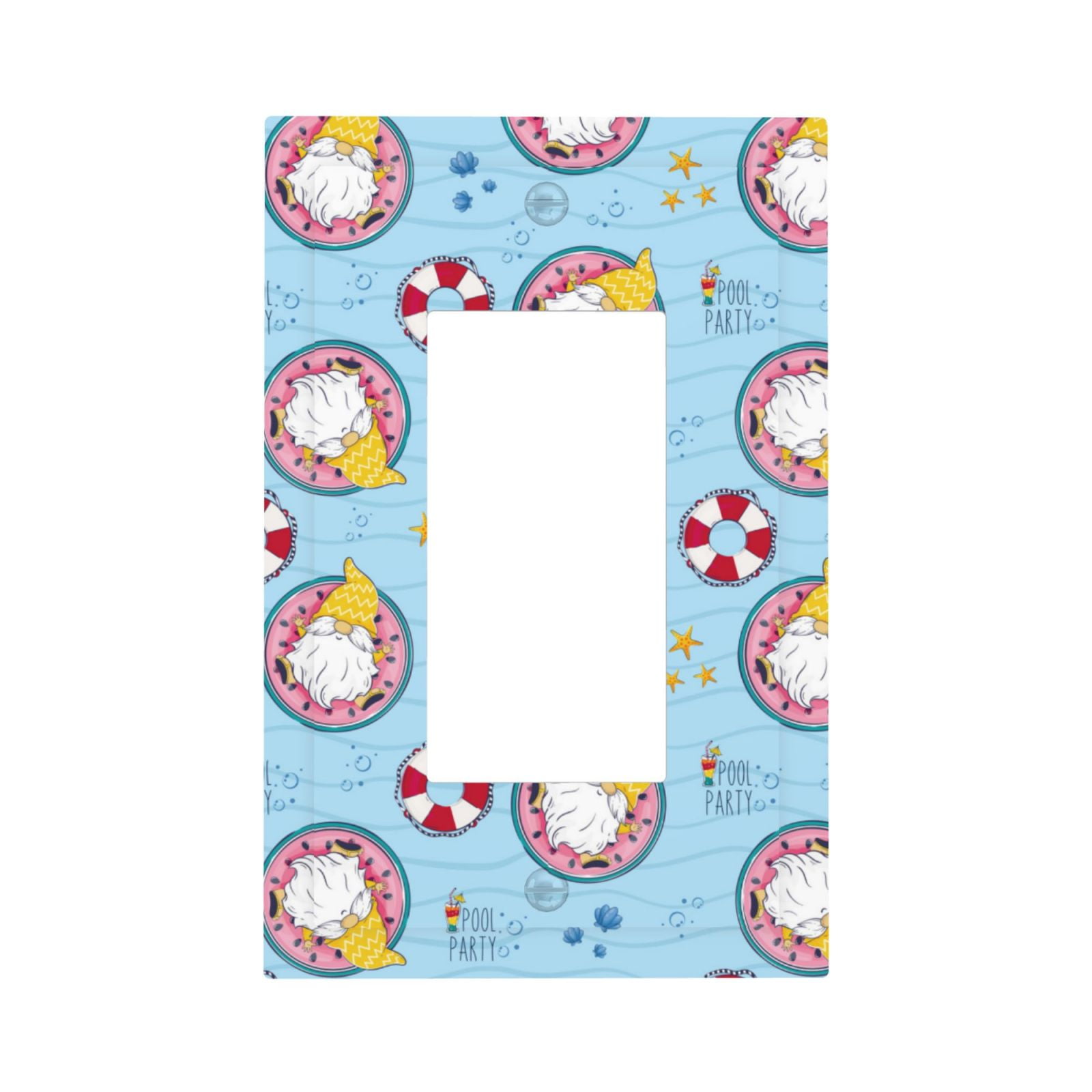KLL Gnome Pool Party Pattern Electrical Outlet Covers, 3" x 5" 1 Pack ...