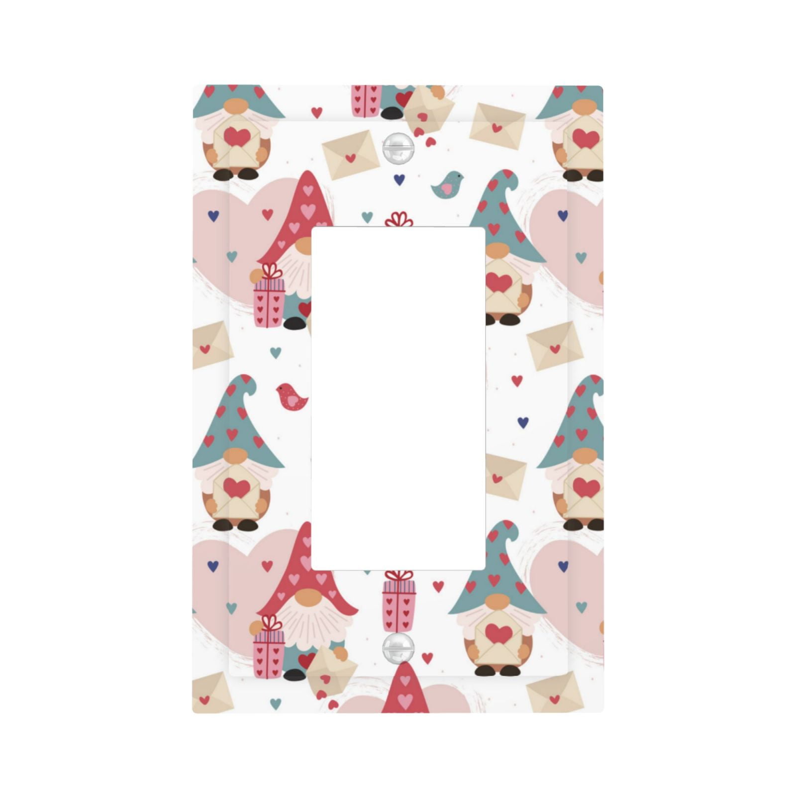 KLL Gnome With Love Letter Pattern Electrical Outlet Covers, 3" x 5" 1 ...