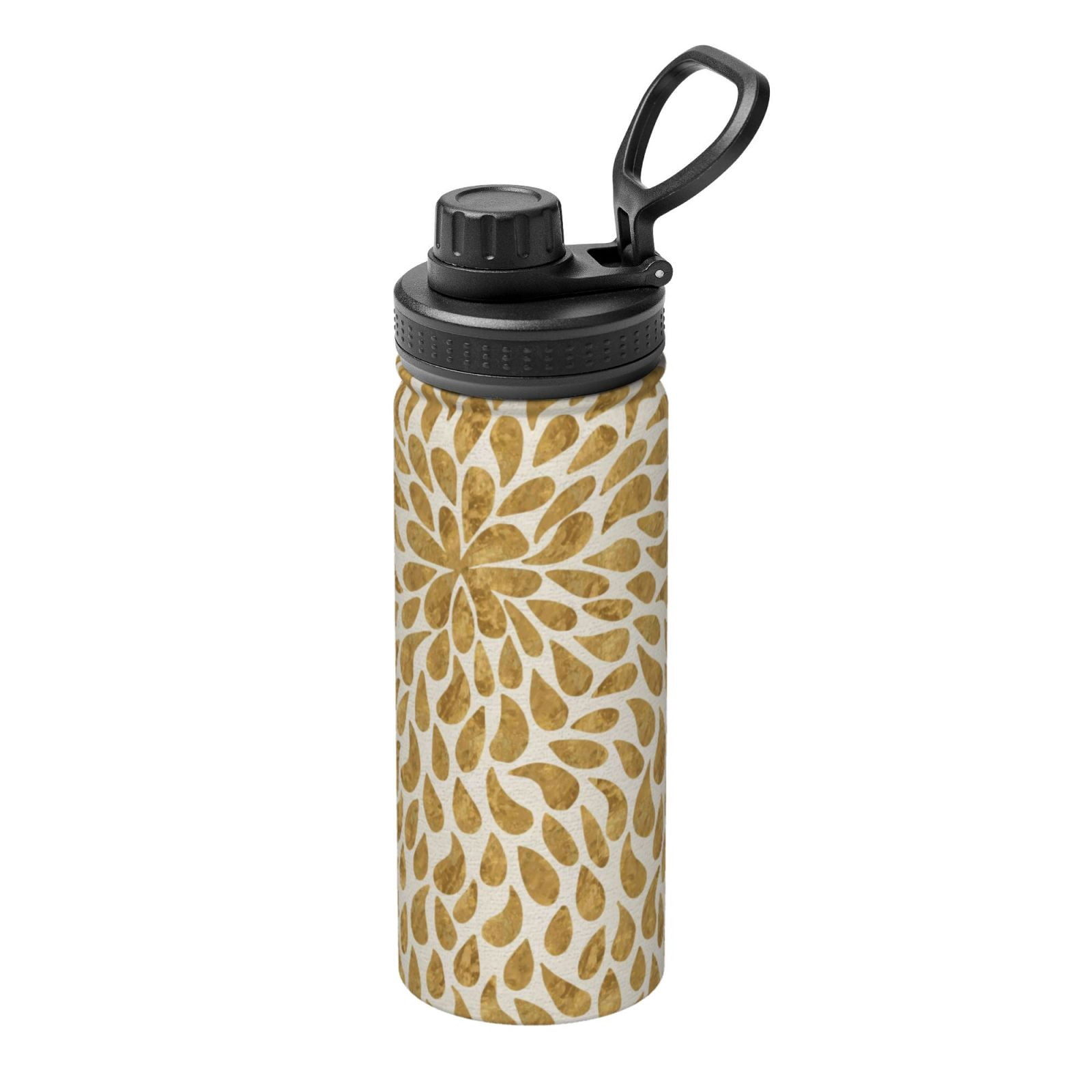 KLL Gold Drops Pattern 18oz Insulated Water Bottle, Stainless Steel ...