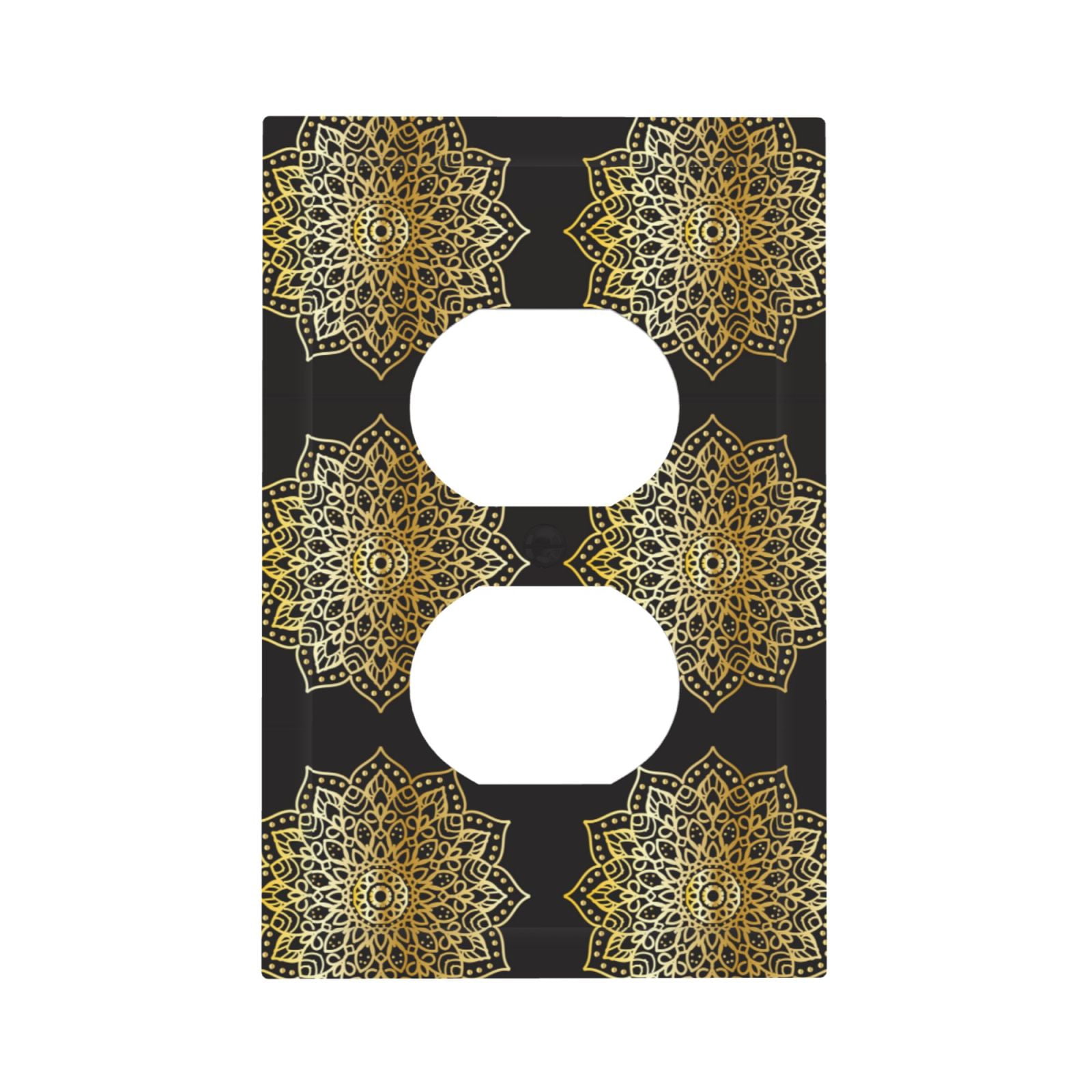 KLL Gold Mandala Pattern Electrical Outlet Covers, 3" x 5" 1 Pack ...