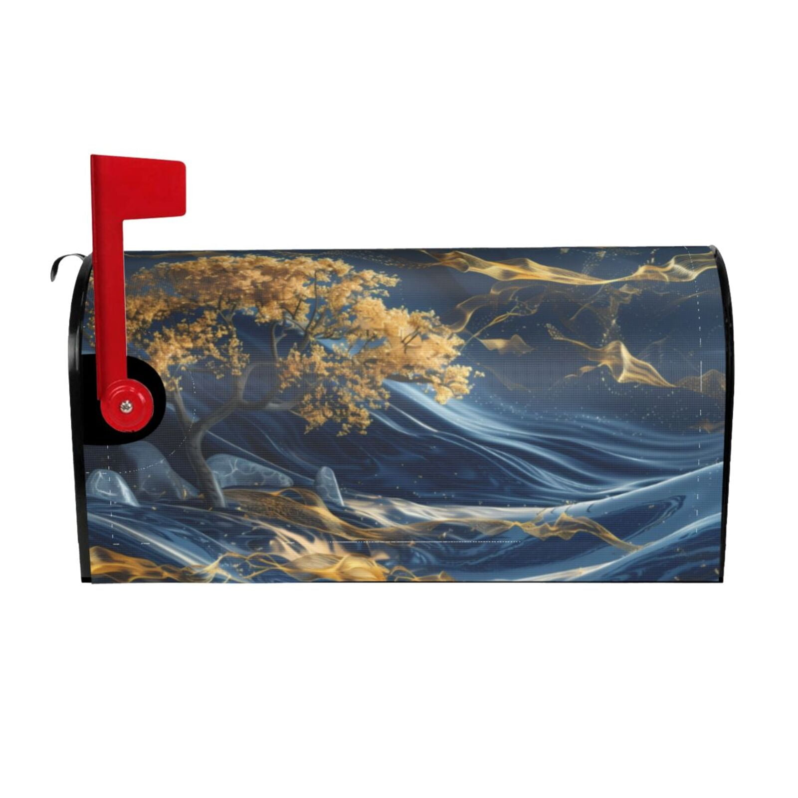 KLL Golden Fantasy Landscape Pattern Mailbox Covers,Magnetic Mailbox ...