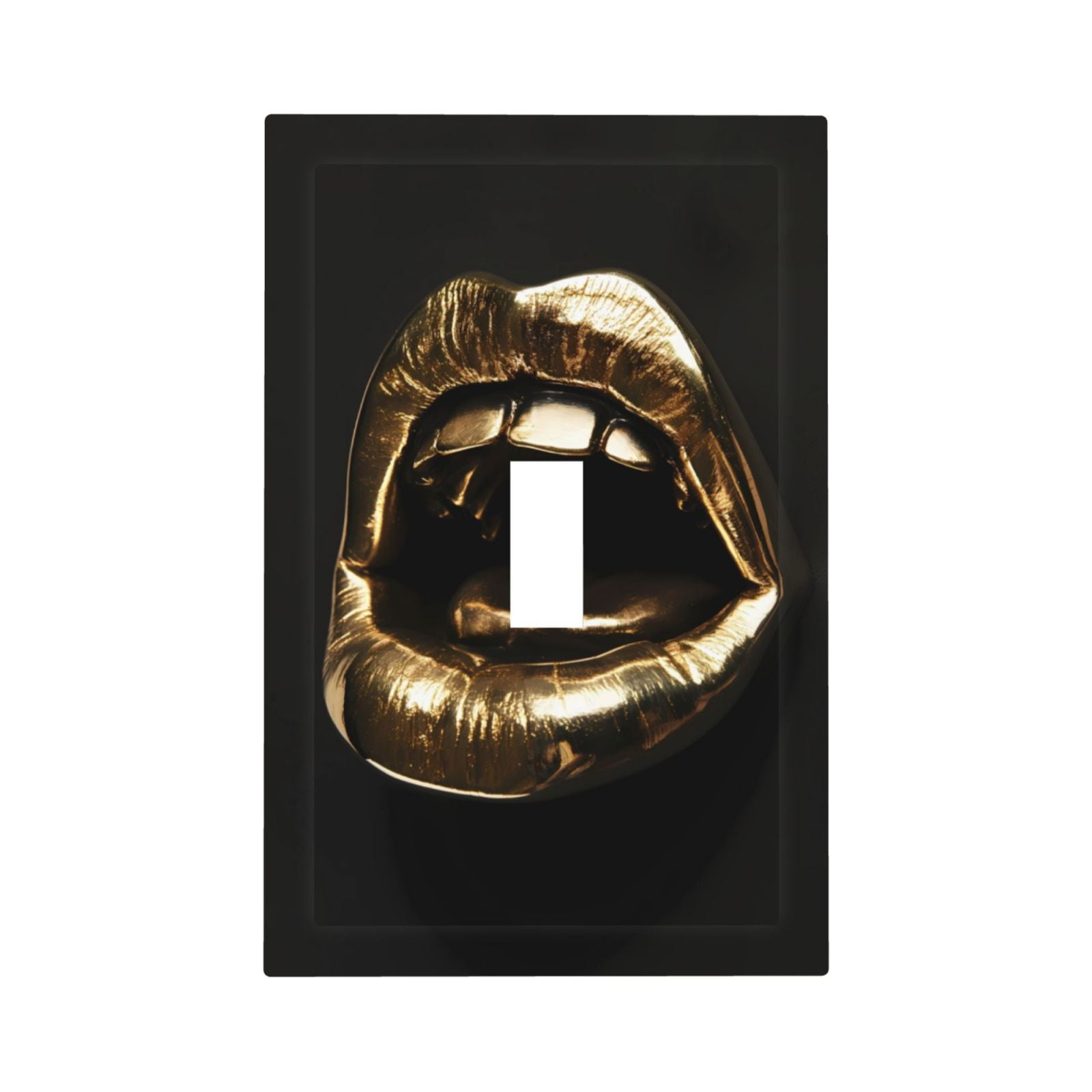 KLL Golden Lips Modern Sculpture Pattern Electrical Outlet Covers, 3" x ...
