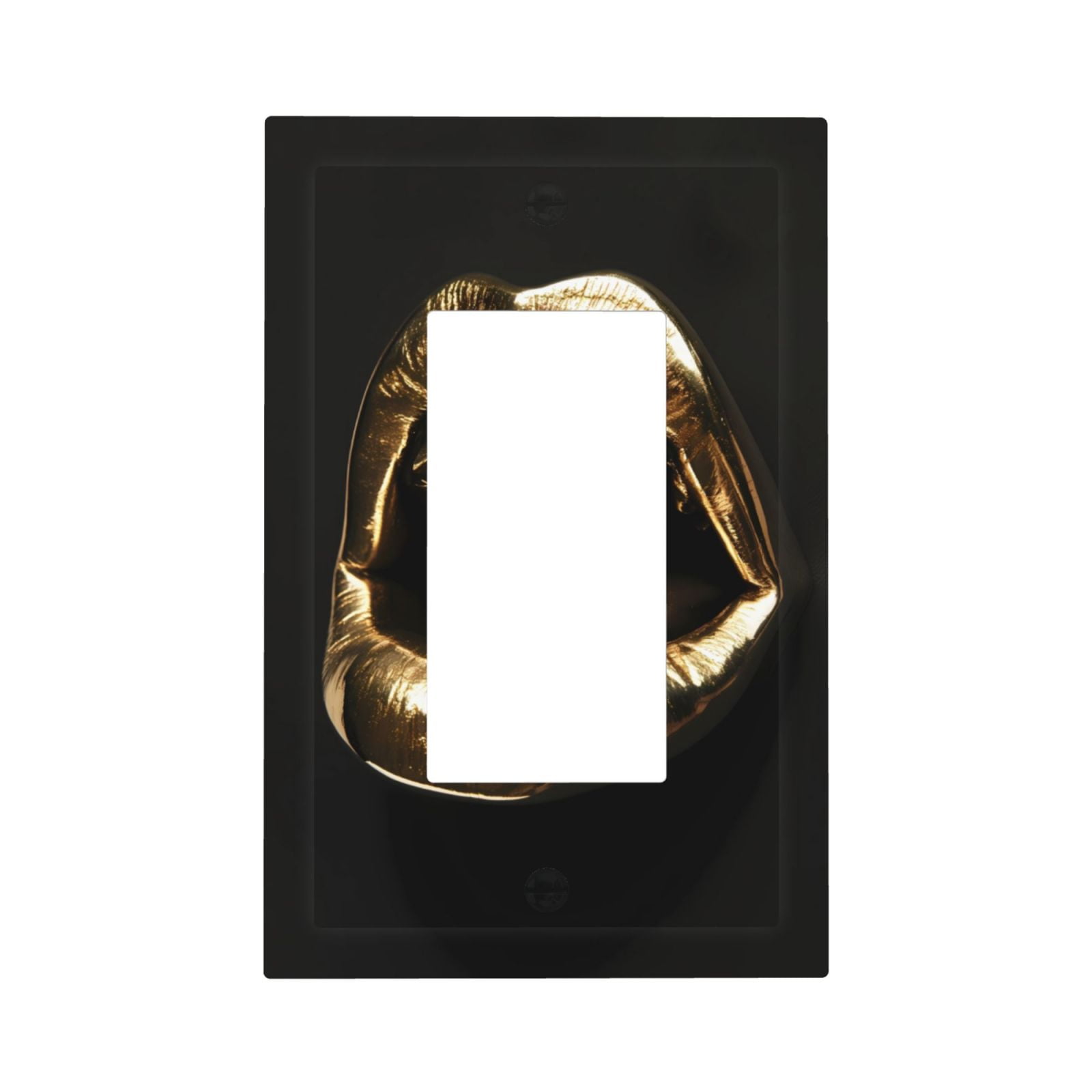 KLL Golden Lips Modern Sculpture Pattern Electrical Outlet Covers, 3" x ...
