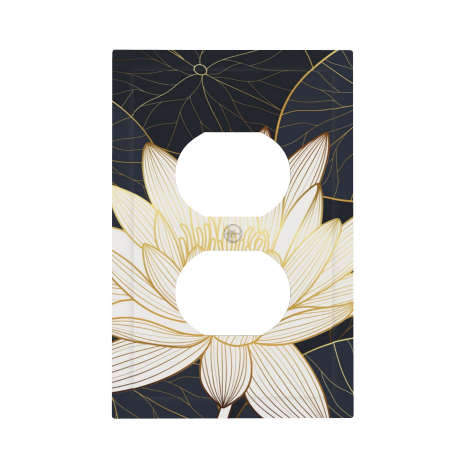 KLL Golden Lotus Pattern Electrical Outlet Covers, 3" x 5" 1 Pack ...
