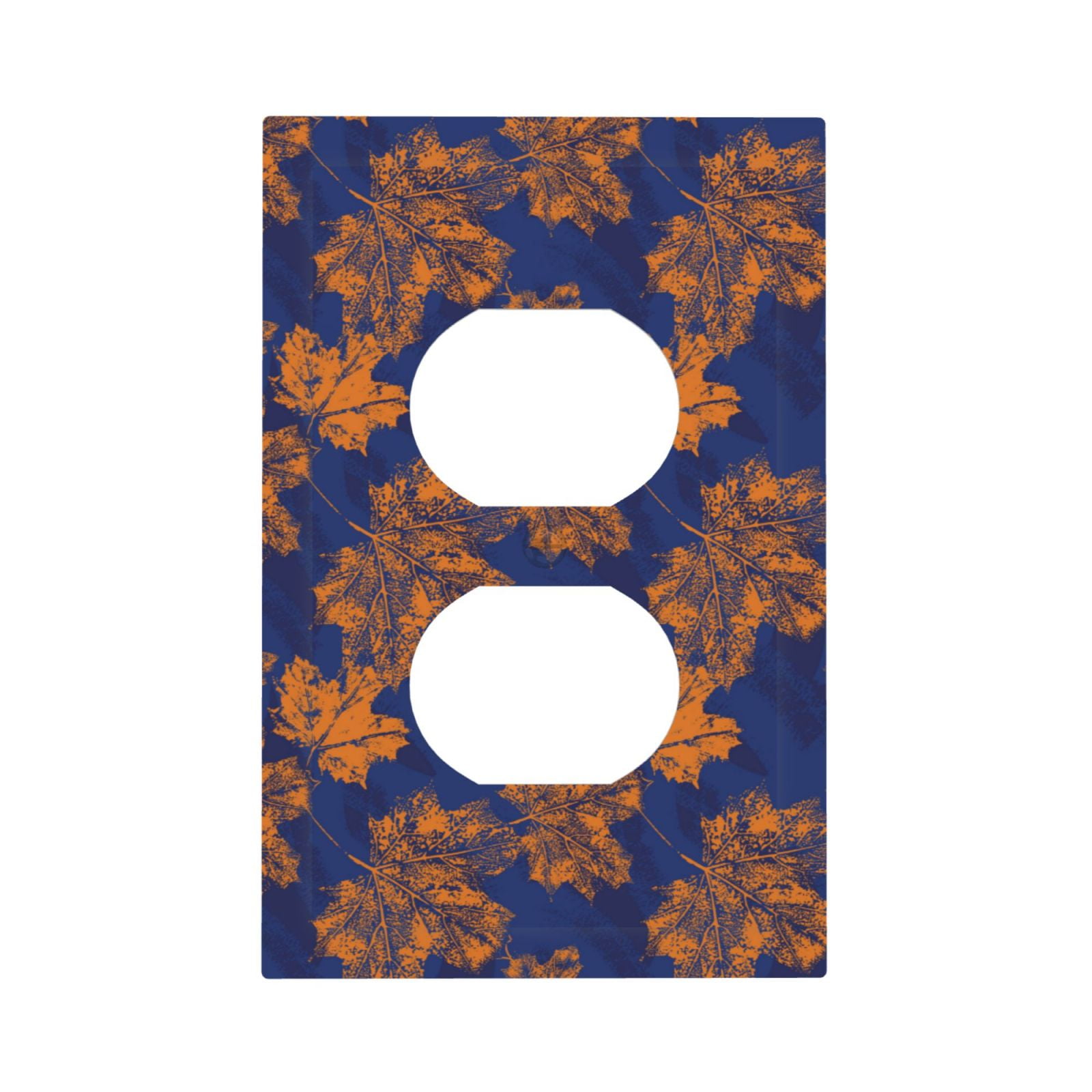 KLL Golden Maple on Navy Blue Pattern Electrical Outlet Covers, 3" x 5 ...
