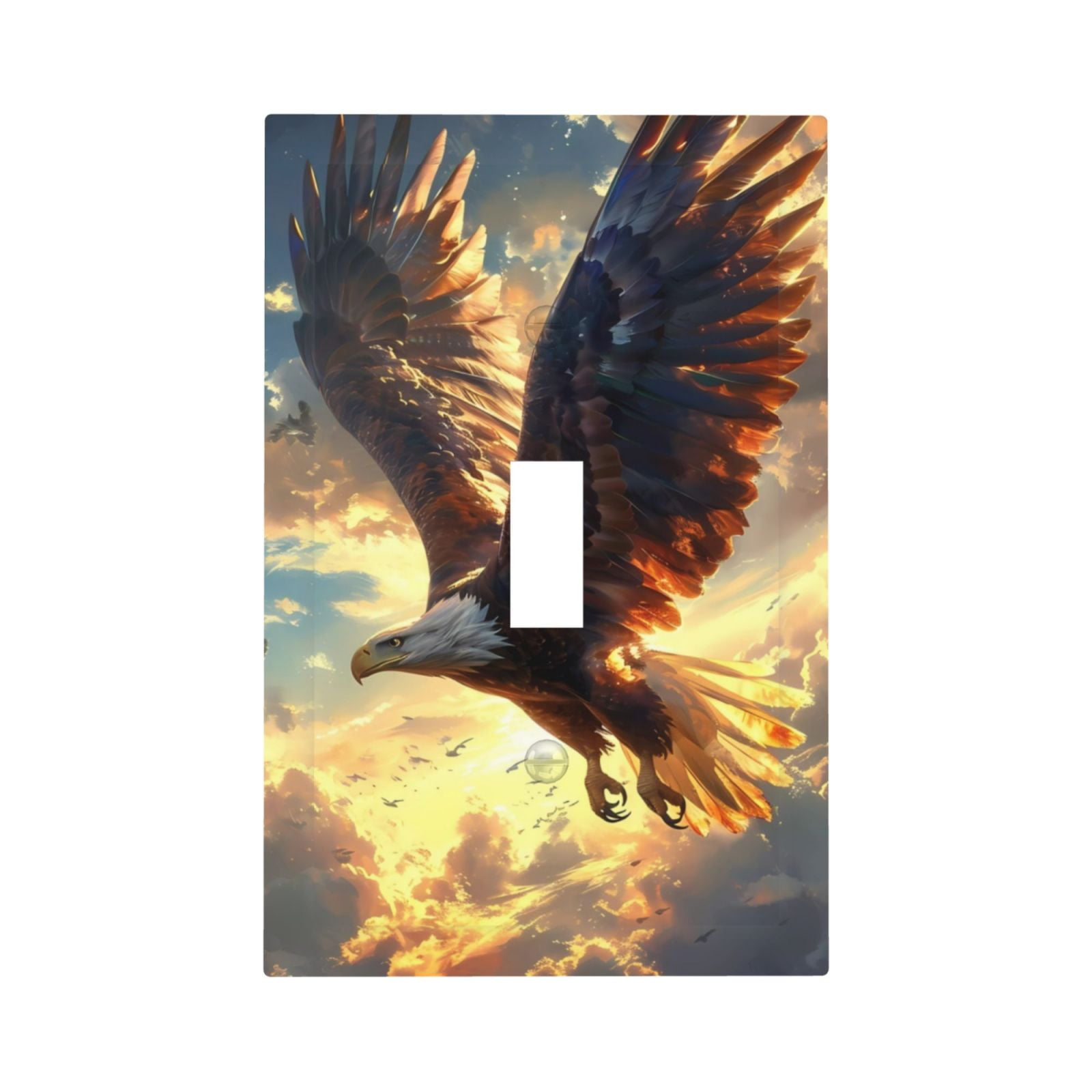 KLL Golden Sky Bald Eagle Pattern Electrical Outlet Covers, 3" x 5" 1 ...