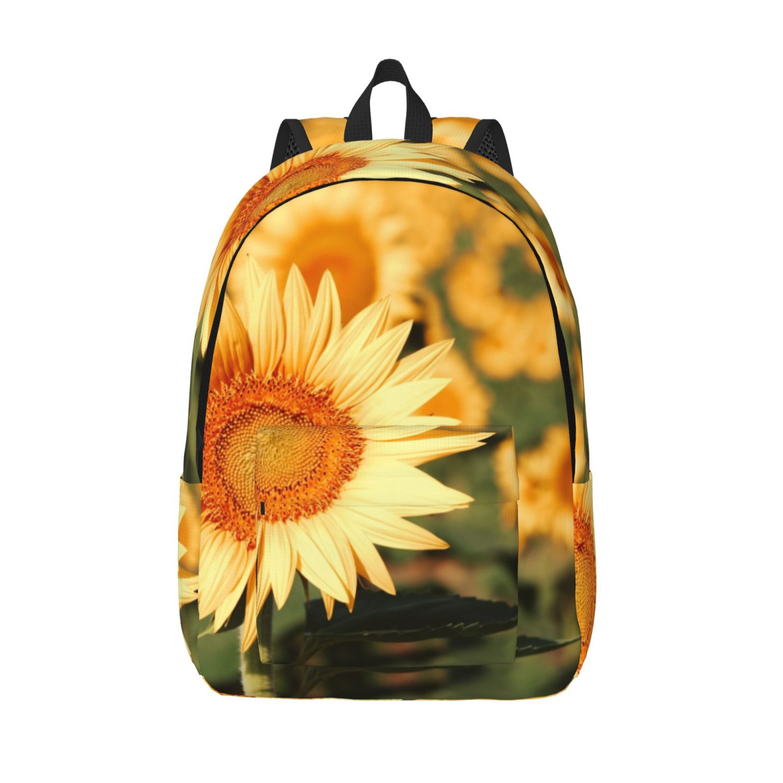 KLL Golden Sunflower In Field Print Travel Laptop Backpack - College ...
