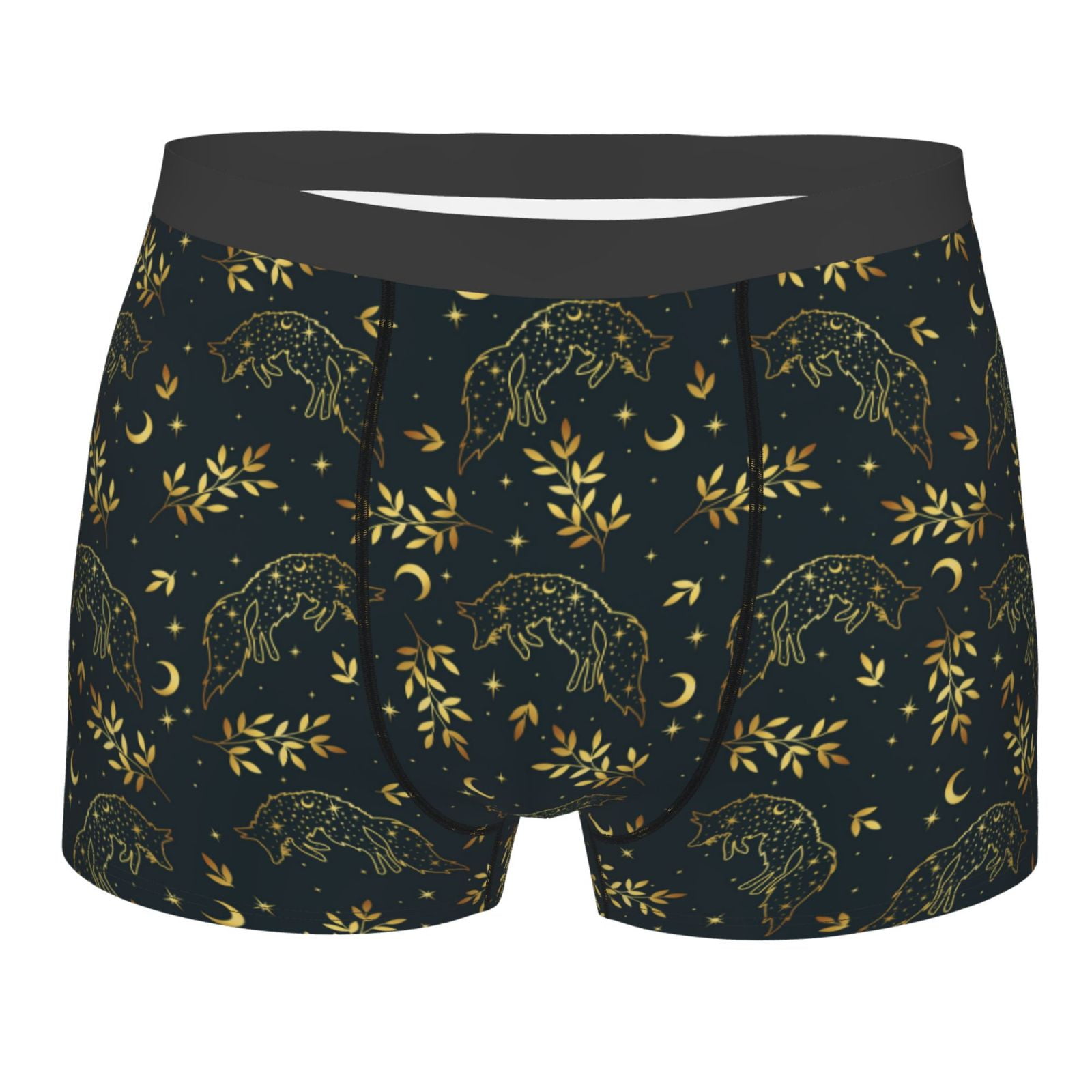 KLL Golden line fox Men's Cotton Boxer Briefs Underwear-Medium ...