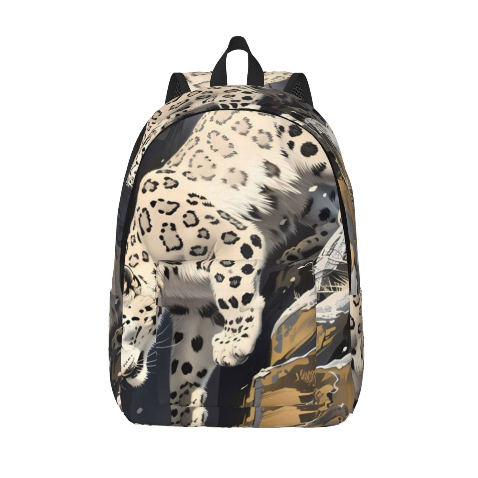 KLL Graceful Snow Leopard Print Travel Laptop Backpack - College ...