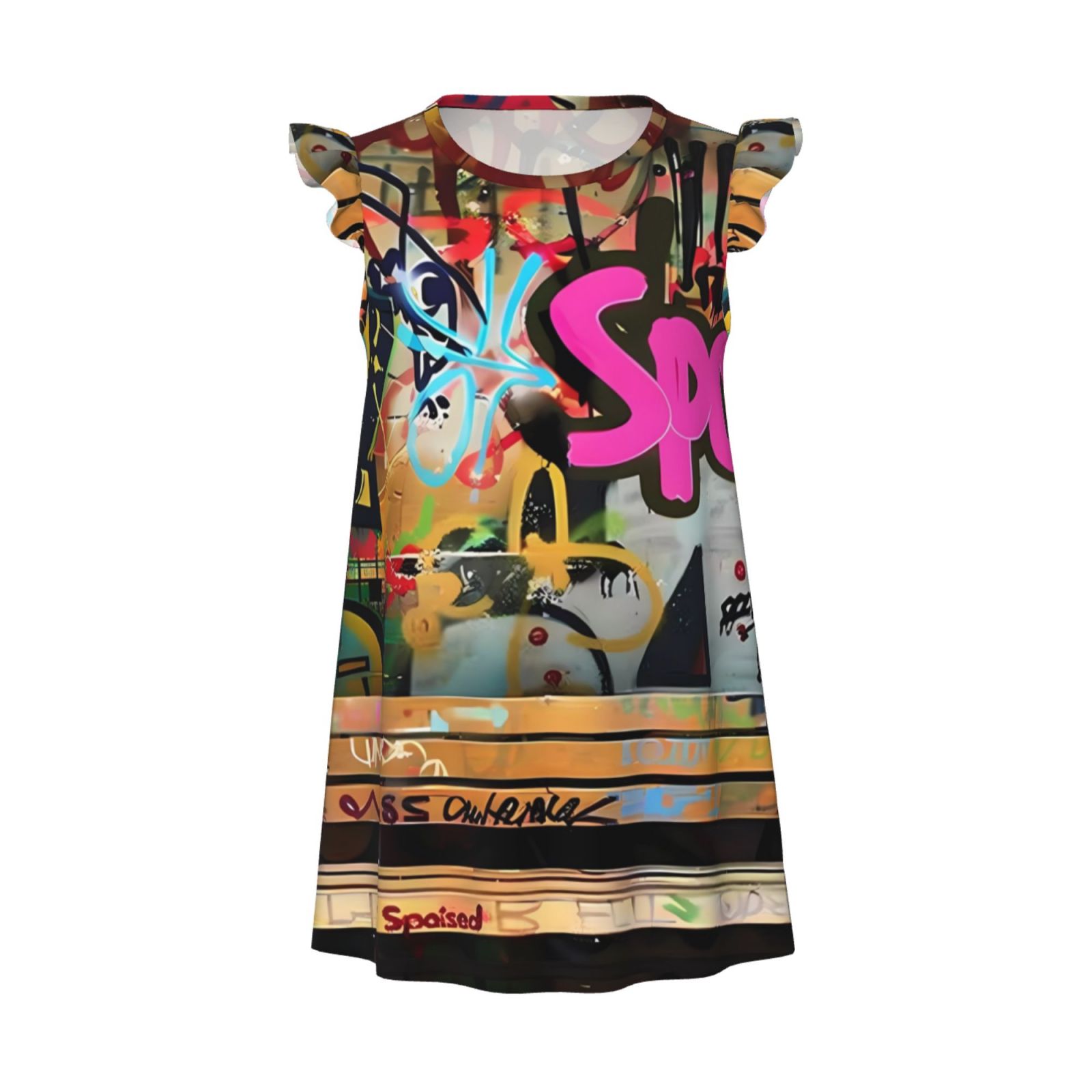 KLL Graffiti Lamp Urban Scene Print Girls Nightgowns Pajamas for Girl ...