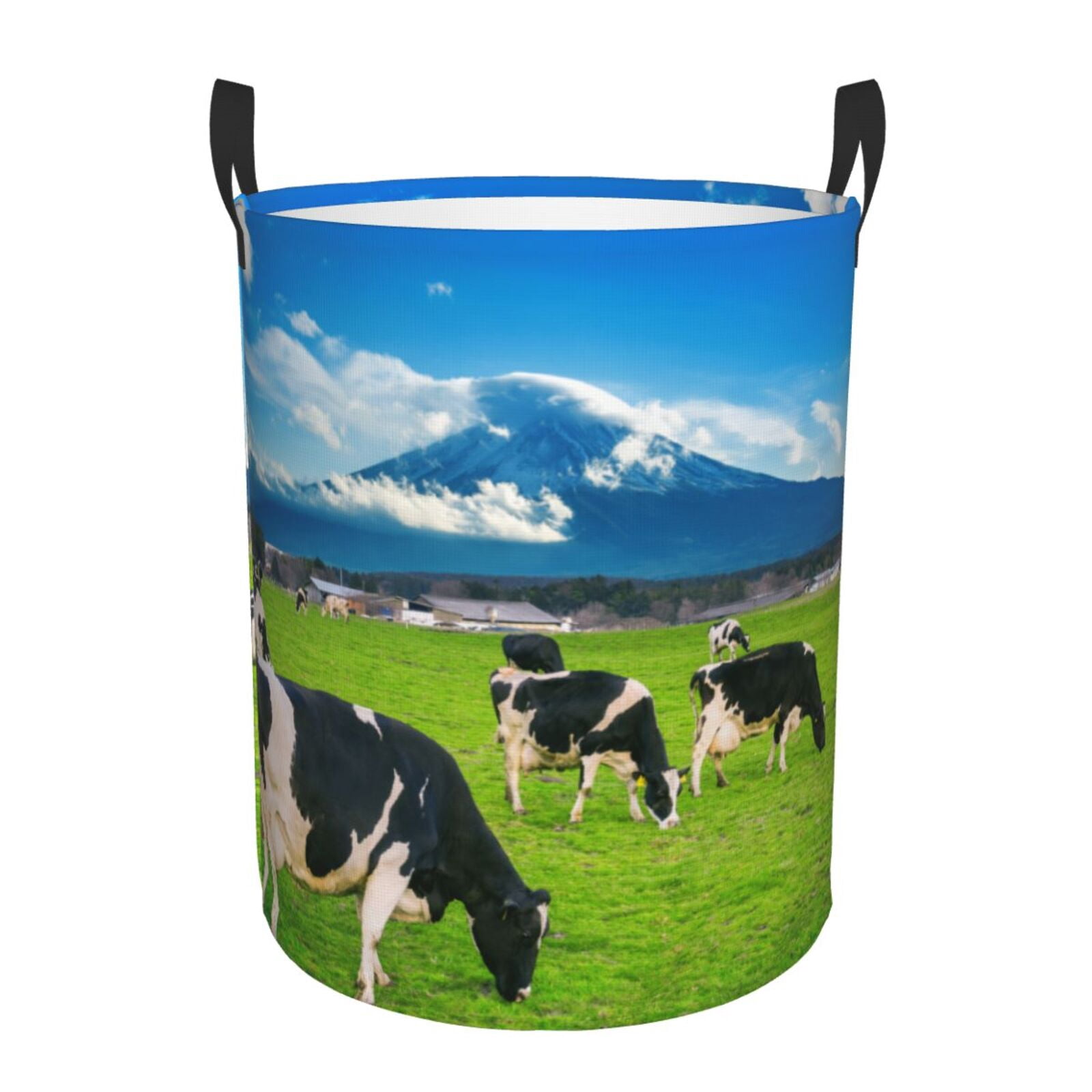 KLL Grazing Cows Mountain View Waterproof Foldable Laundry Hamper ...