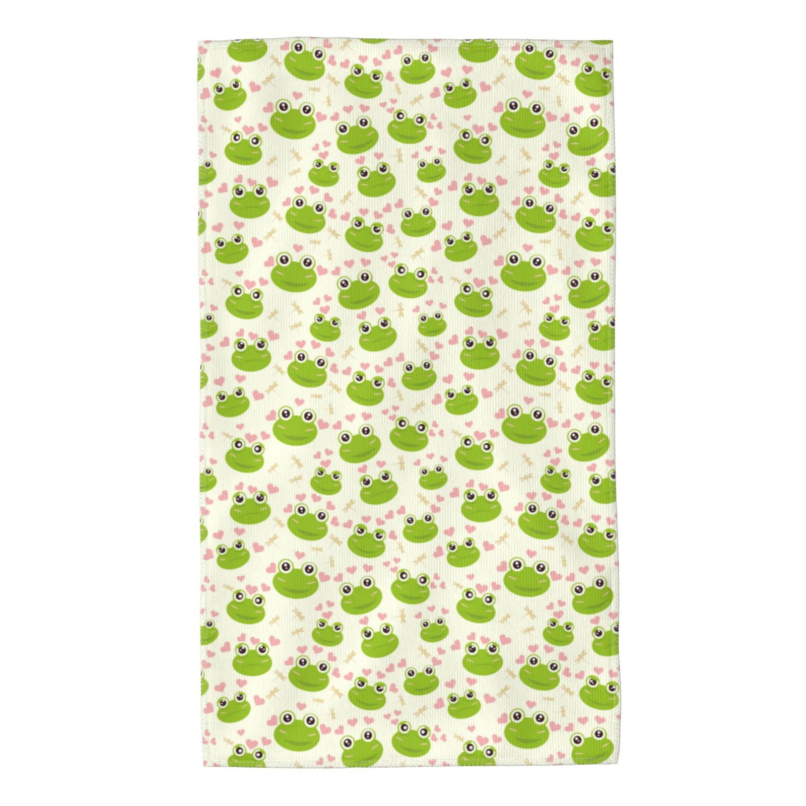 KLL Green Frog Ultra Absorbent & Soft Hand Towels for Bath, Hand, Face ...