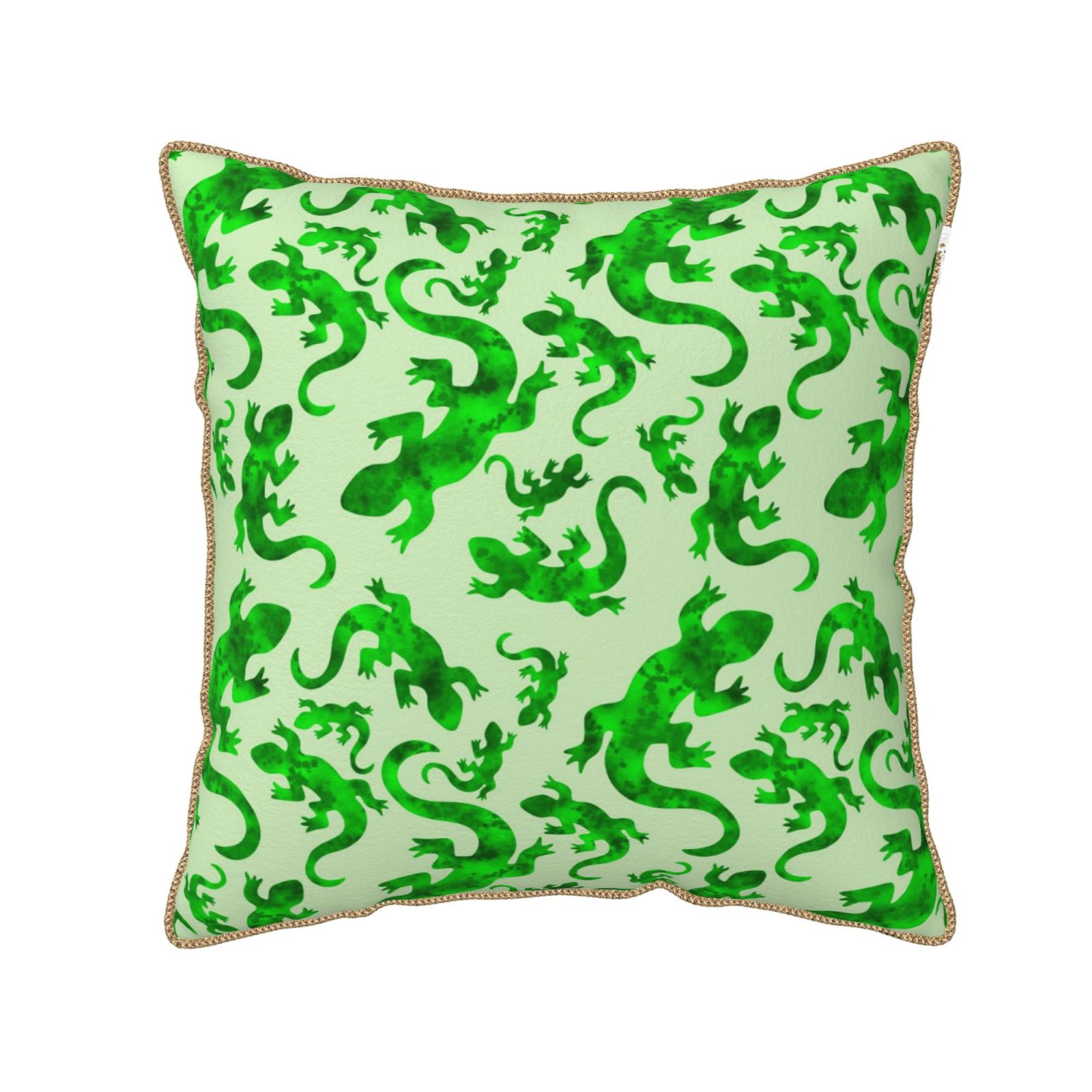 KLL Green Lizard Decorative Throw Pillow Covers Velvet Soft for Couch ...