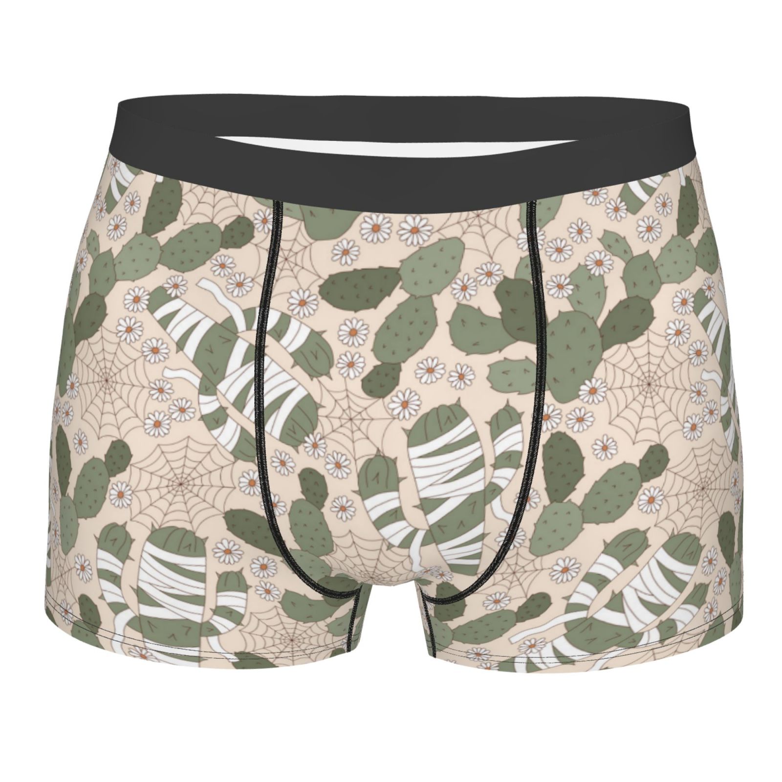 KLL Halloween Cactus Men's Cotton Boxer Briefs Underwear-X-Large ...