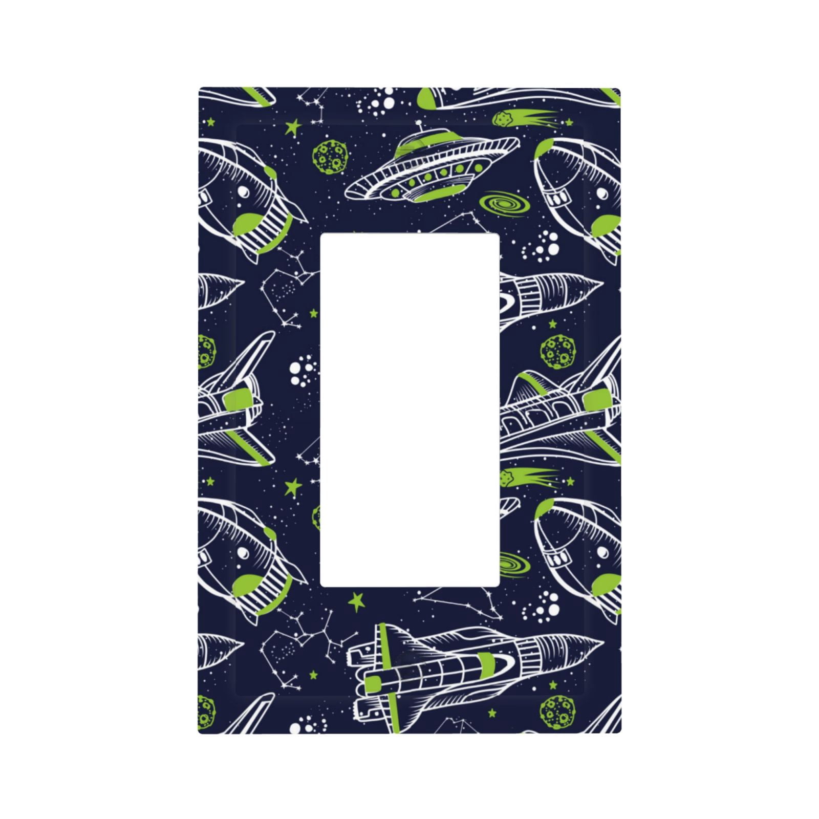 KLL Hand Drawn Rockets Pattern Electrical Outlet Covers, 3" x 5" 1 Pack ...