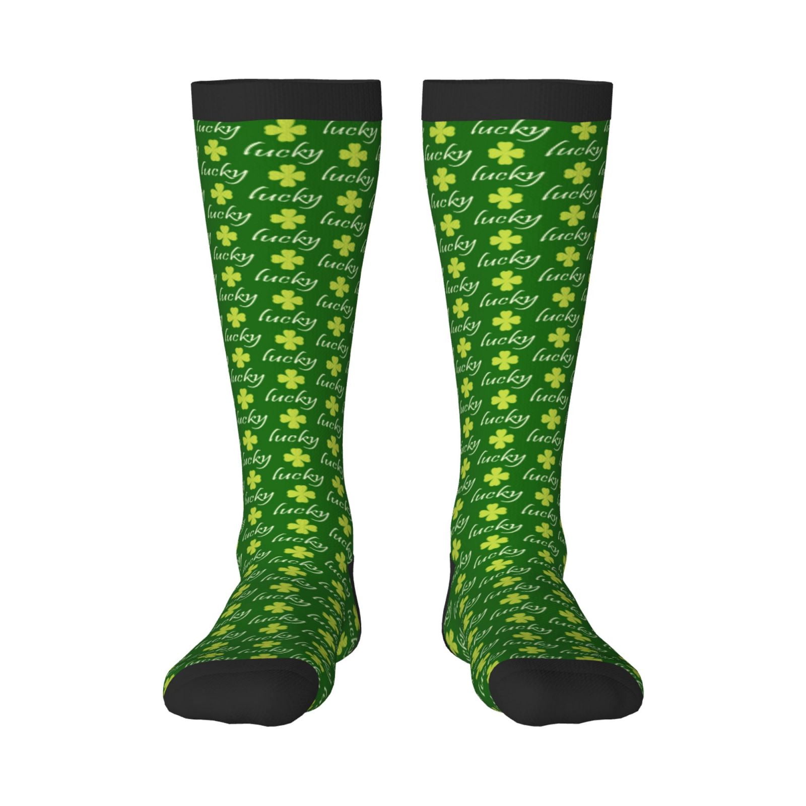 KLL Happy St. Patrick's Day Print Cool Socks Men's Women's Crew Socks ...