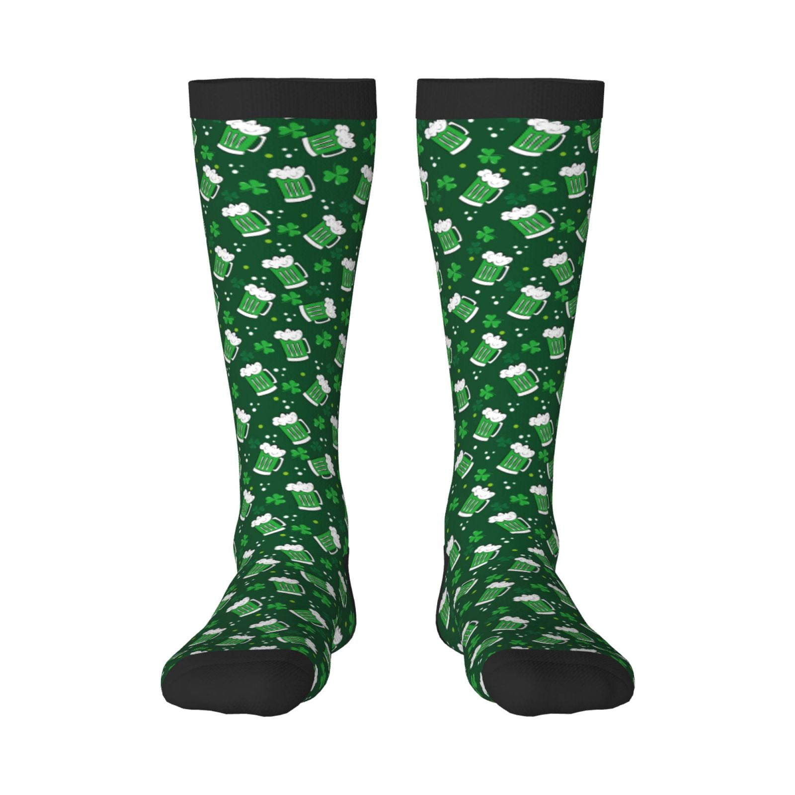KLL Happy St. Patrick's Day Print Cool Socks Men's Women's Crew Socks ...