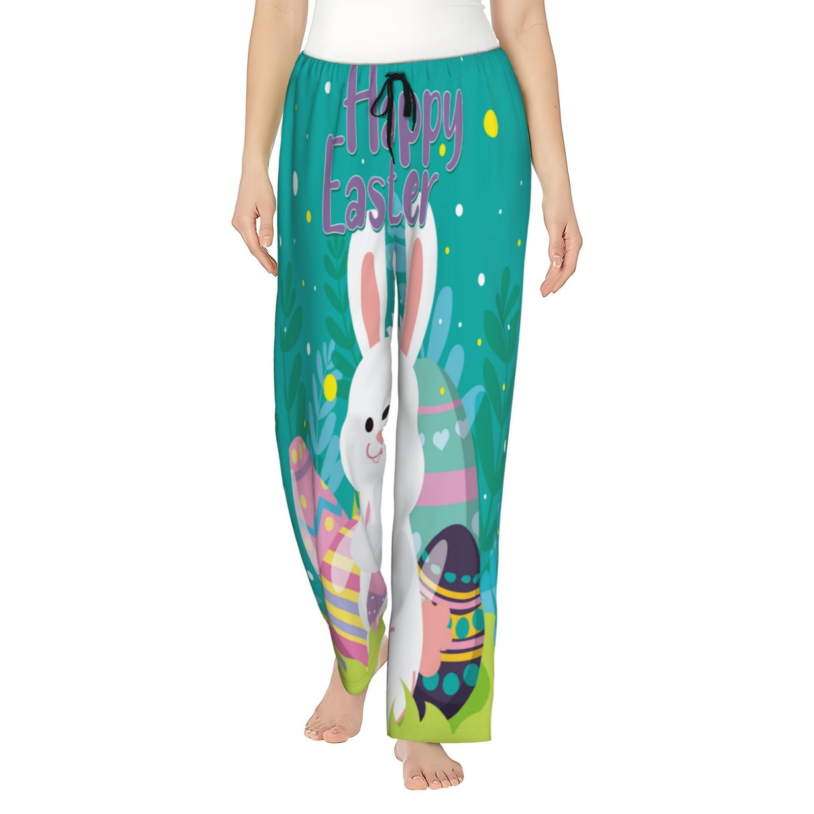KLL Happy easter Womens Print Pajama Pants Soft Pajama Bottoms for ...