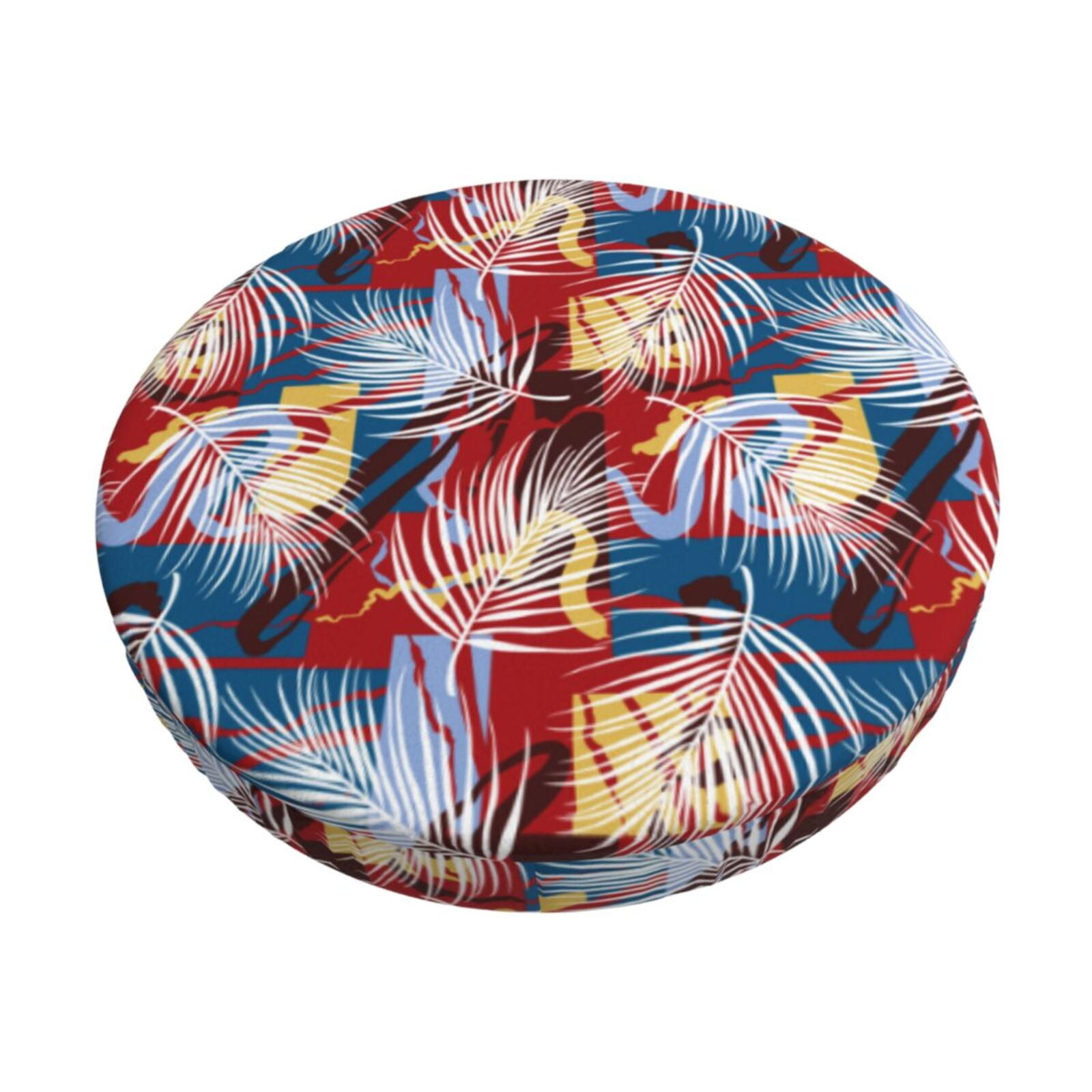 KLL Hawaiian Style Round Bar Chair Cushion Cover 13 inch ,Bar Stool ...