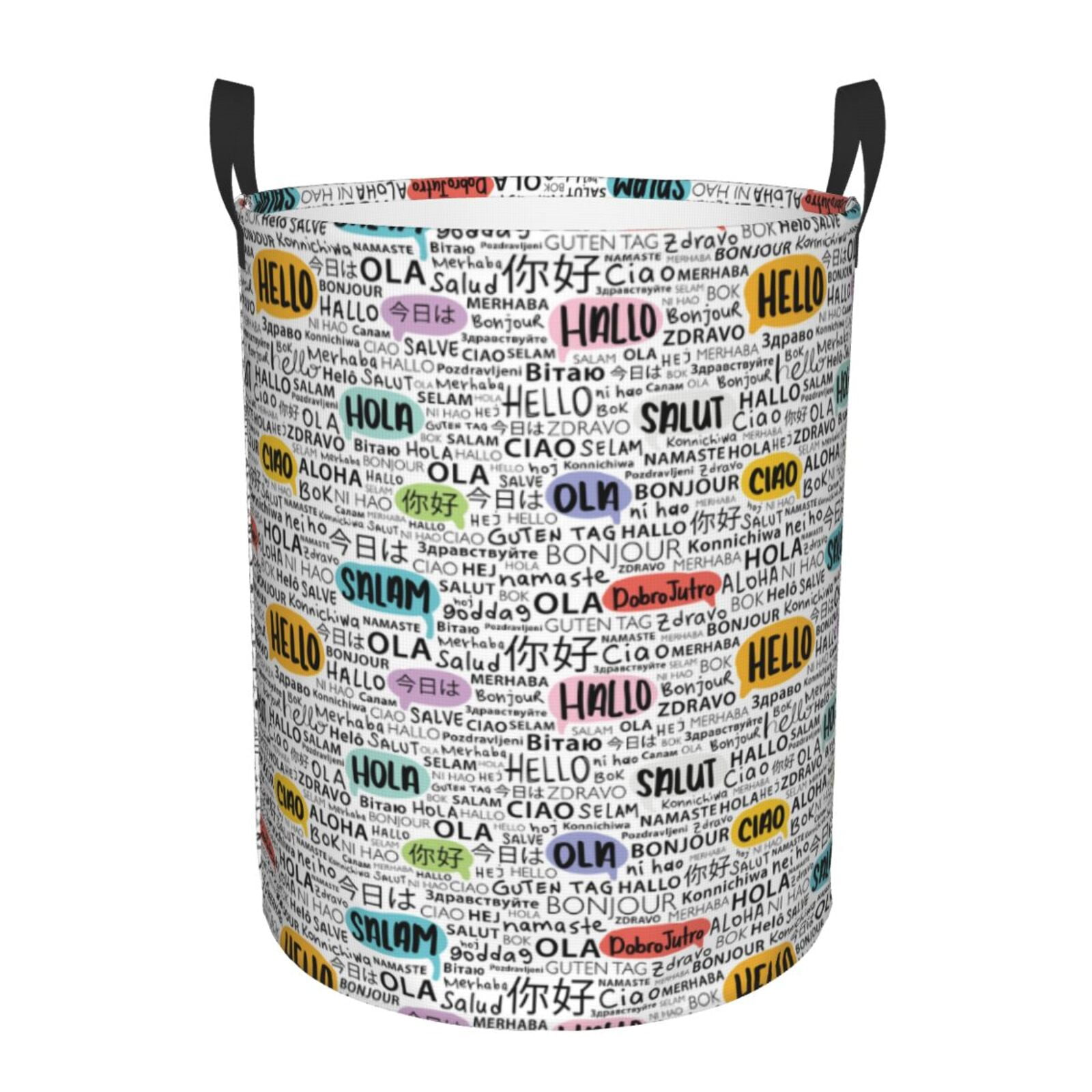 KLL Hello Waterproof Foldable Laundry Hamper Bucket with Handles for ...