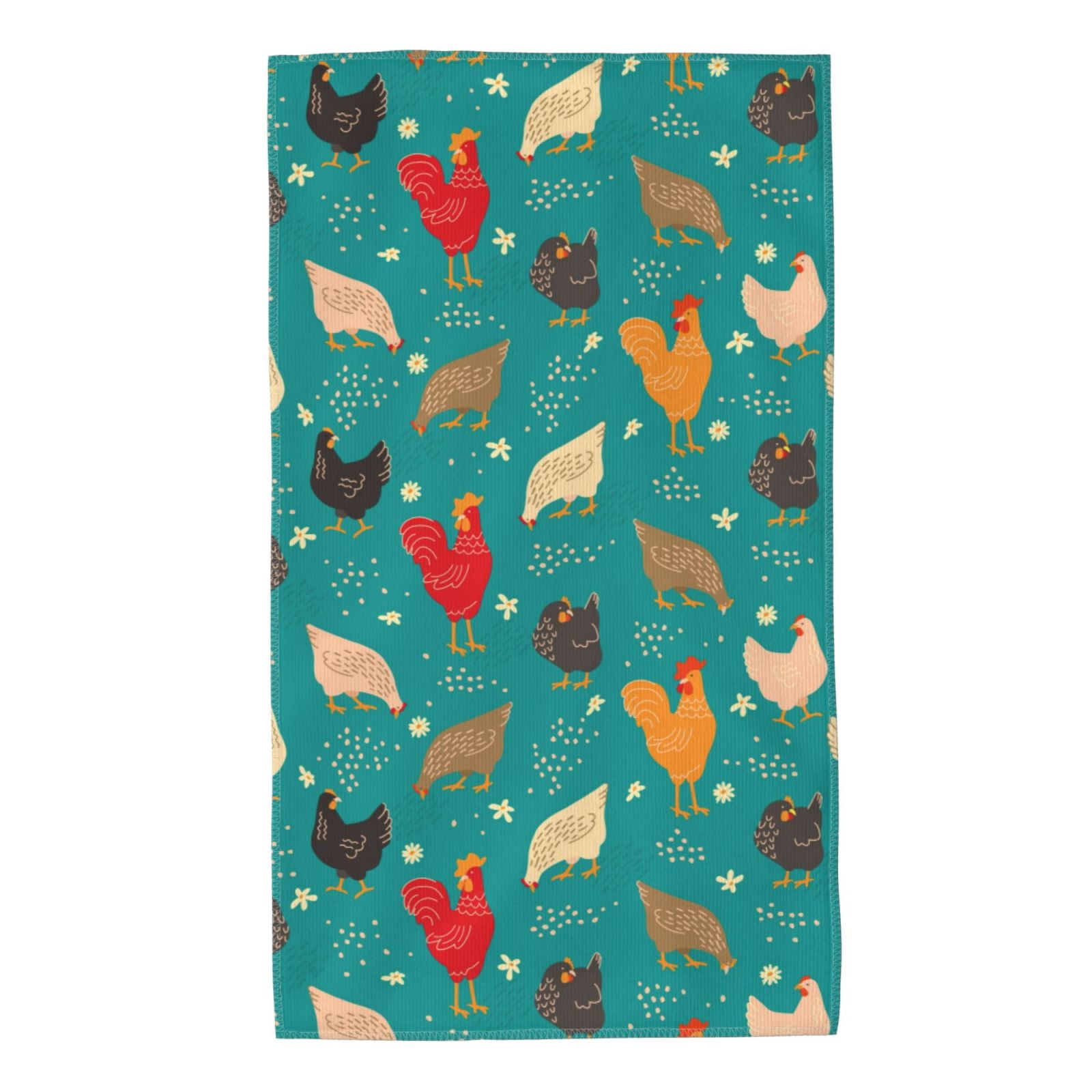 Kll Hens And Rooster Ultra Absorbent And Soft Hand Towels For Bath Hand Face Gym And Spa 27