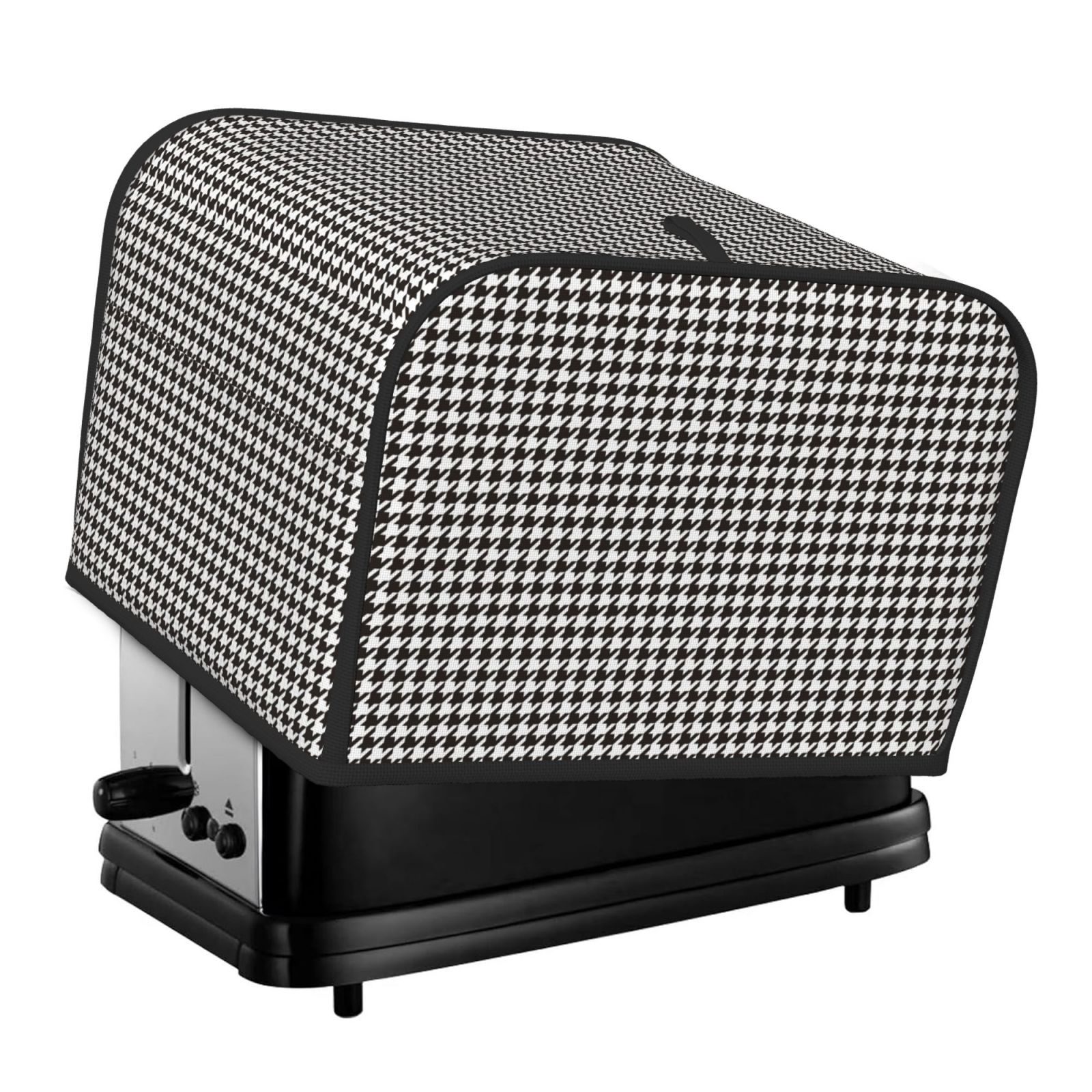 KLL Houndstooth Black And White Print 4 Slice Toaster Dust Covers ...