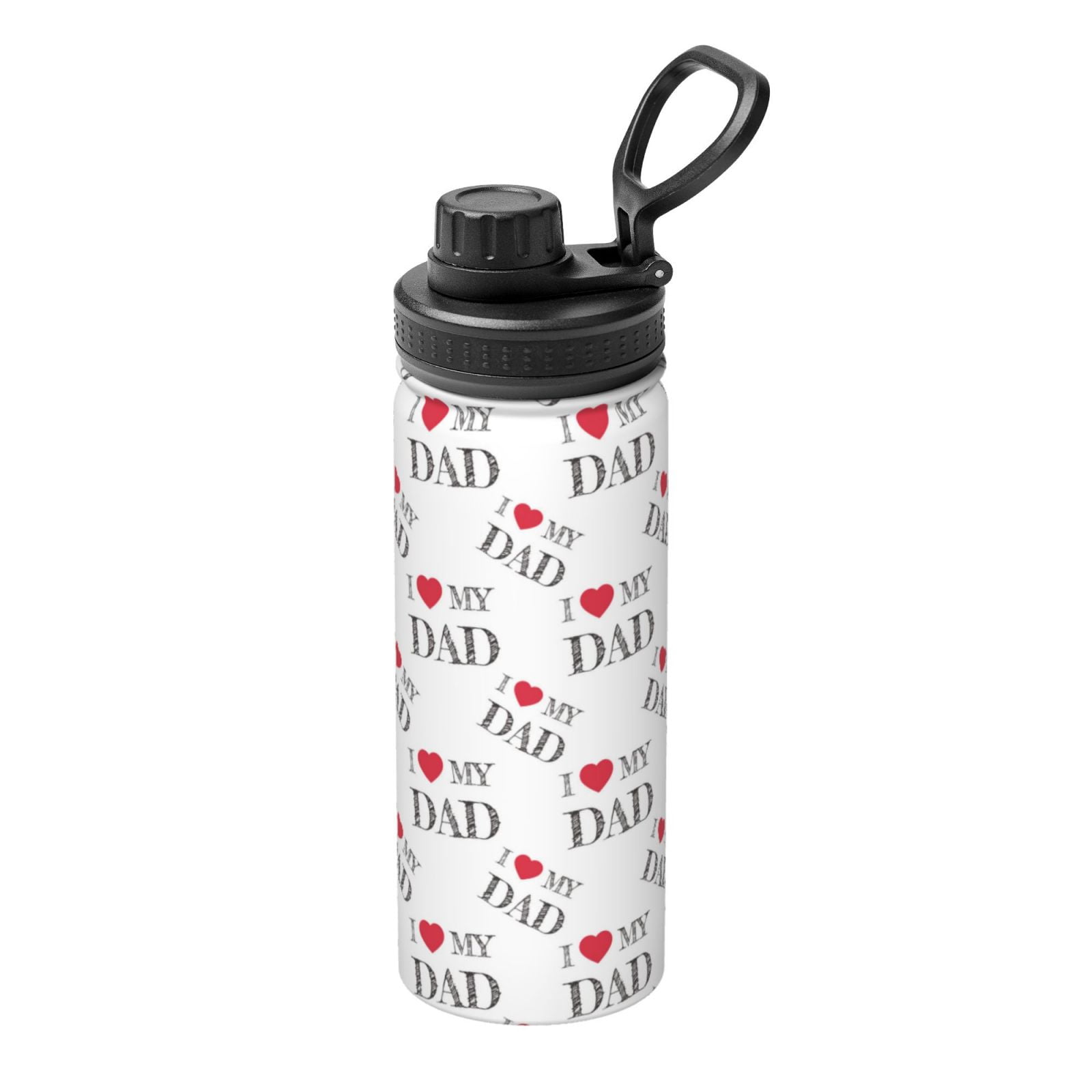 KLL I Love My Dad Pattern 18oz Insulated Water Bottle, Stainless Steel ...