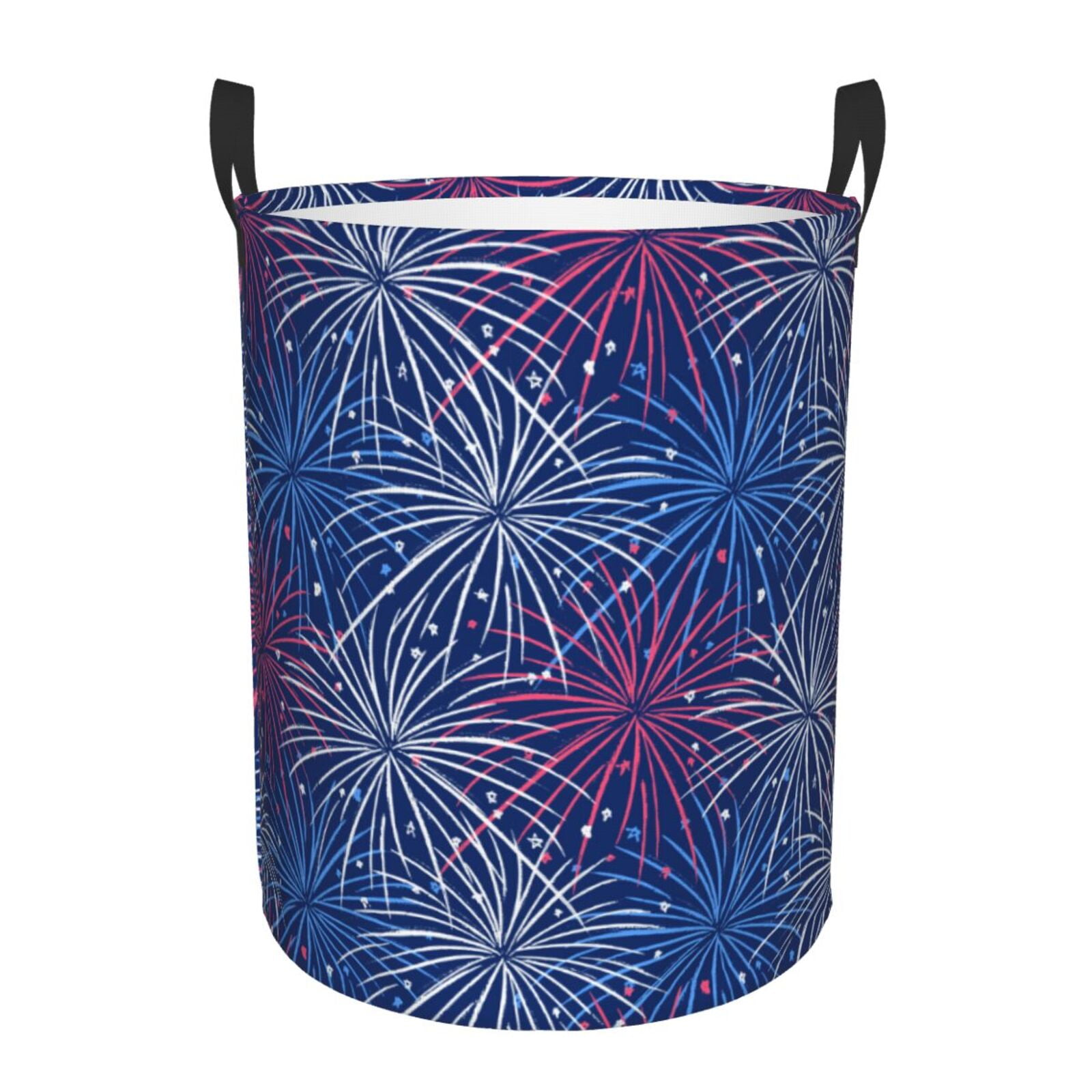 KLL Ireworks In The Night Sky Waterproof Foldable Laundry Hamper Bucket ...