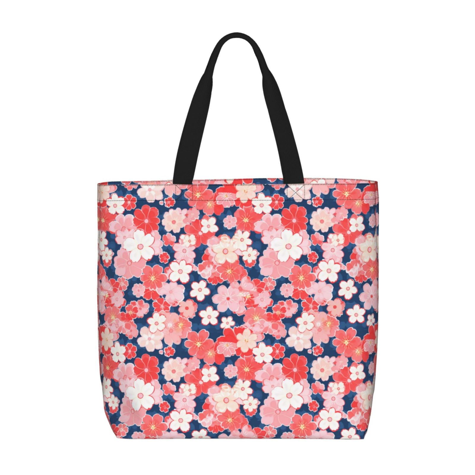 KLL Japanese Cherry Blossoms Pattern Aesthetic Tote Bag for Women Beach ...