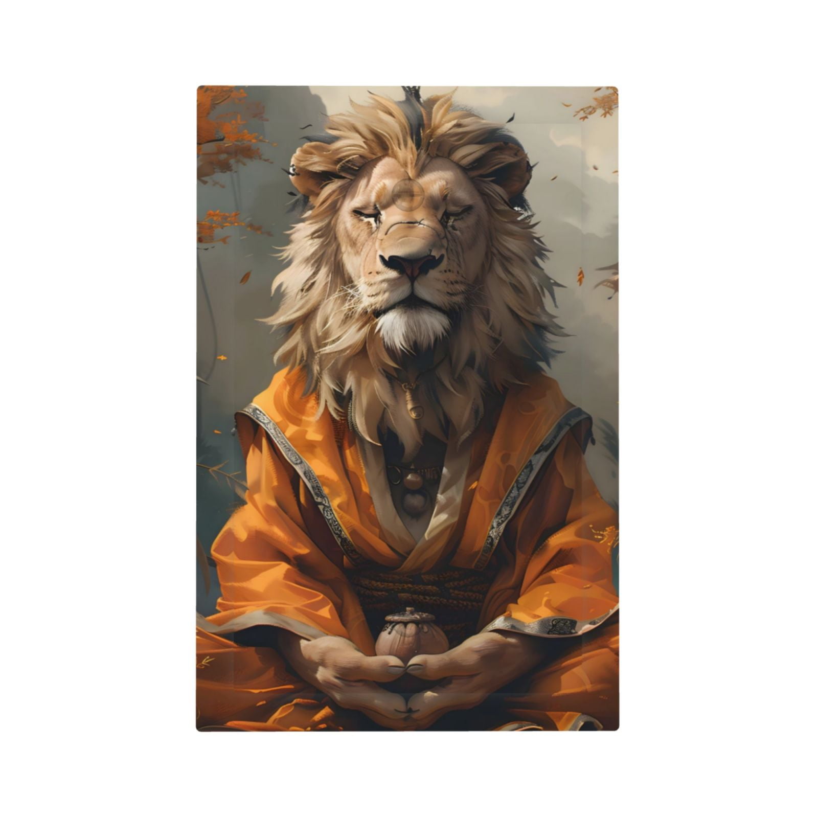 KLL Jungle Meditating Lion Pattern Electrical Outlet Covers, 3" x 5" 1 ...