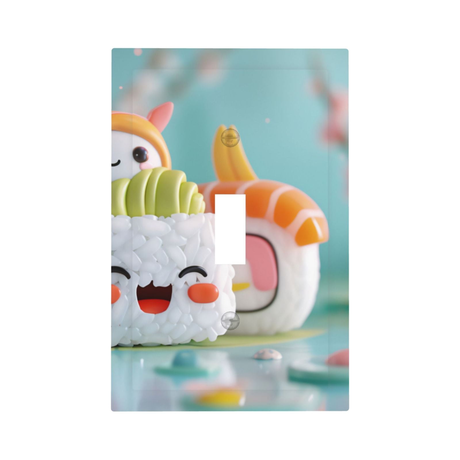 KLL Kawaii Sushi Characters Delight Pattern Electrical Outlet Covers, 3 ...