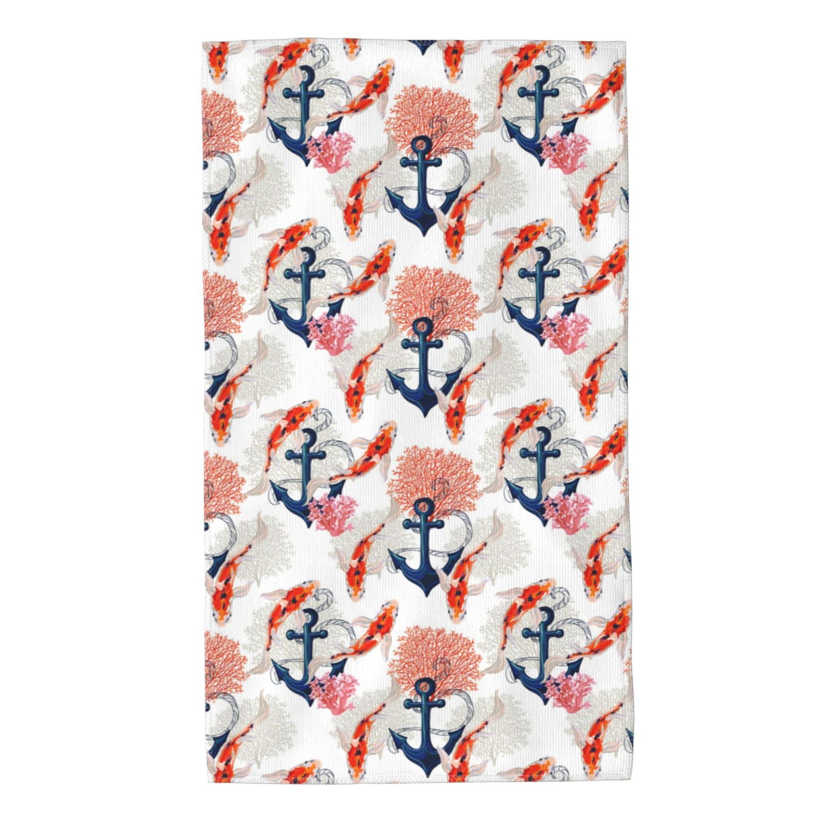 KLL Koi Fish And Corals Ultra Absorbent & Soft Hand Towels for Bath ...