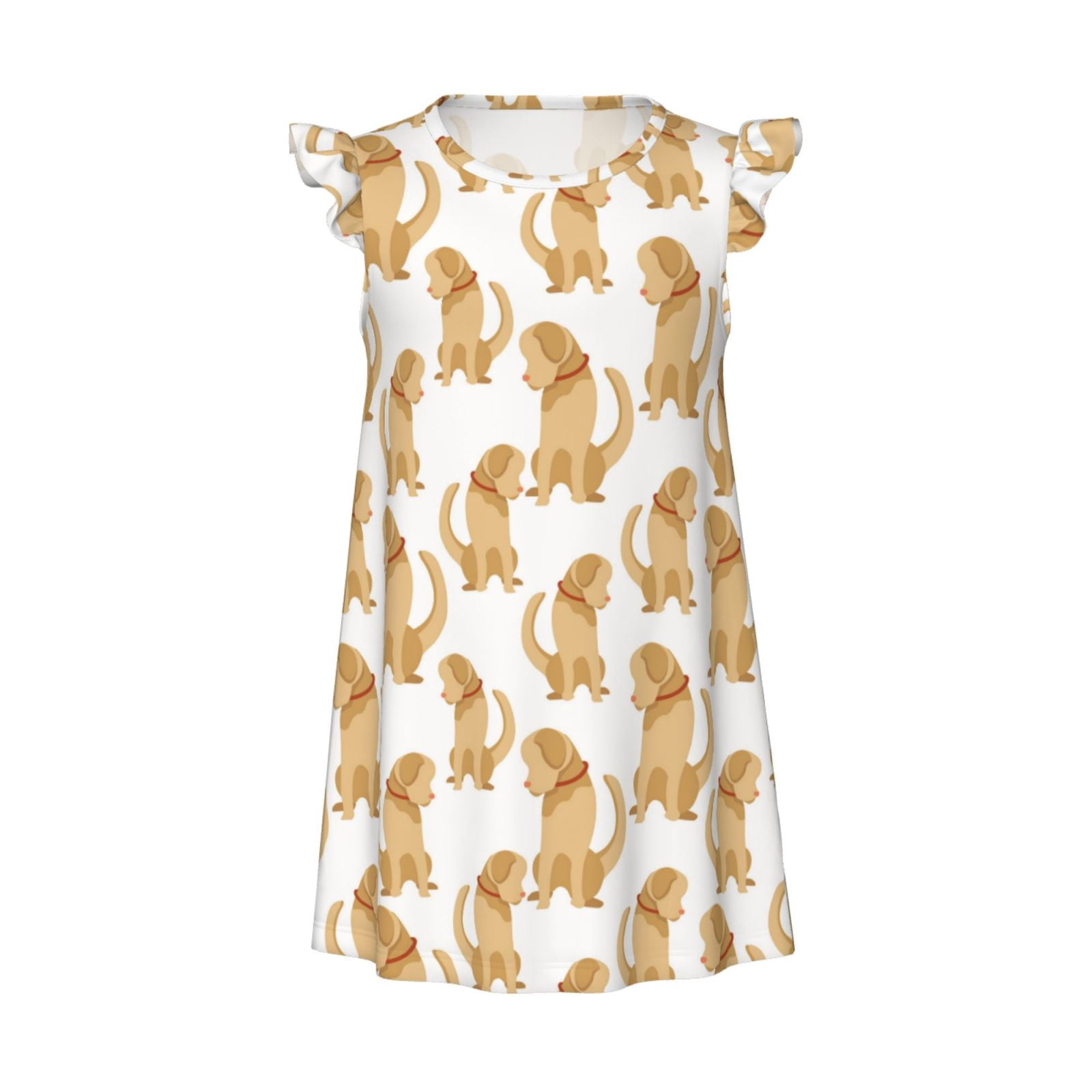 KLL Labrador Retriever Dog Print Girls Nightgowns Pajamas for Girl ...