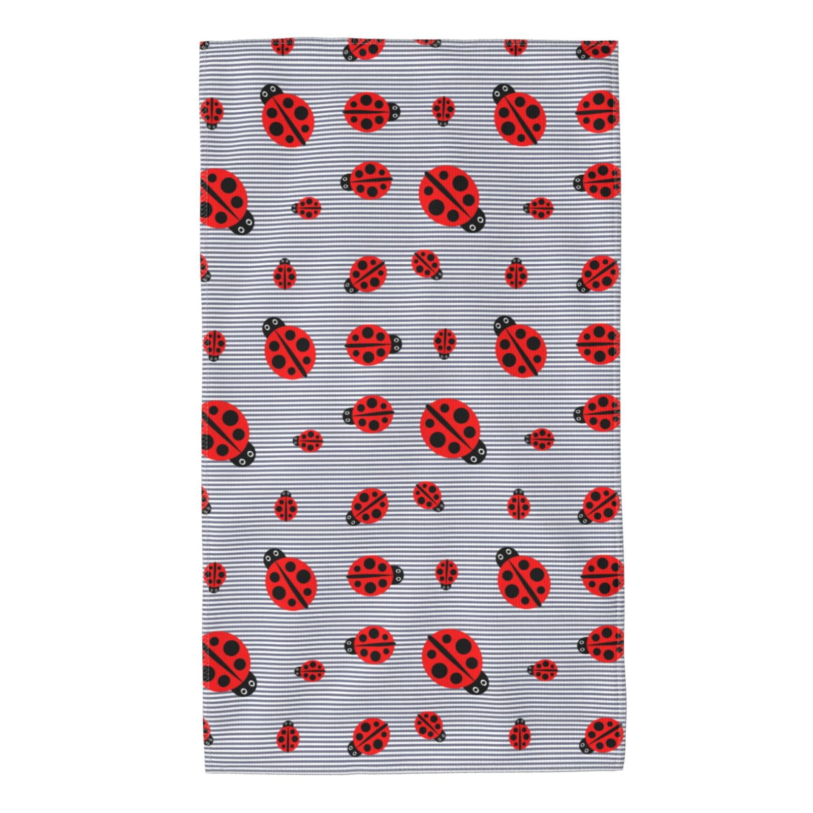 KLL Ladybug Ultra Absorbent & Soft Hand Towels for Bath, Hand, Face ...