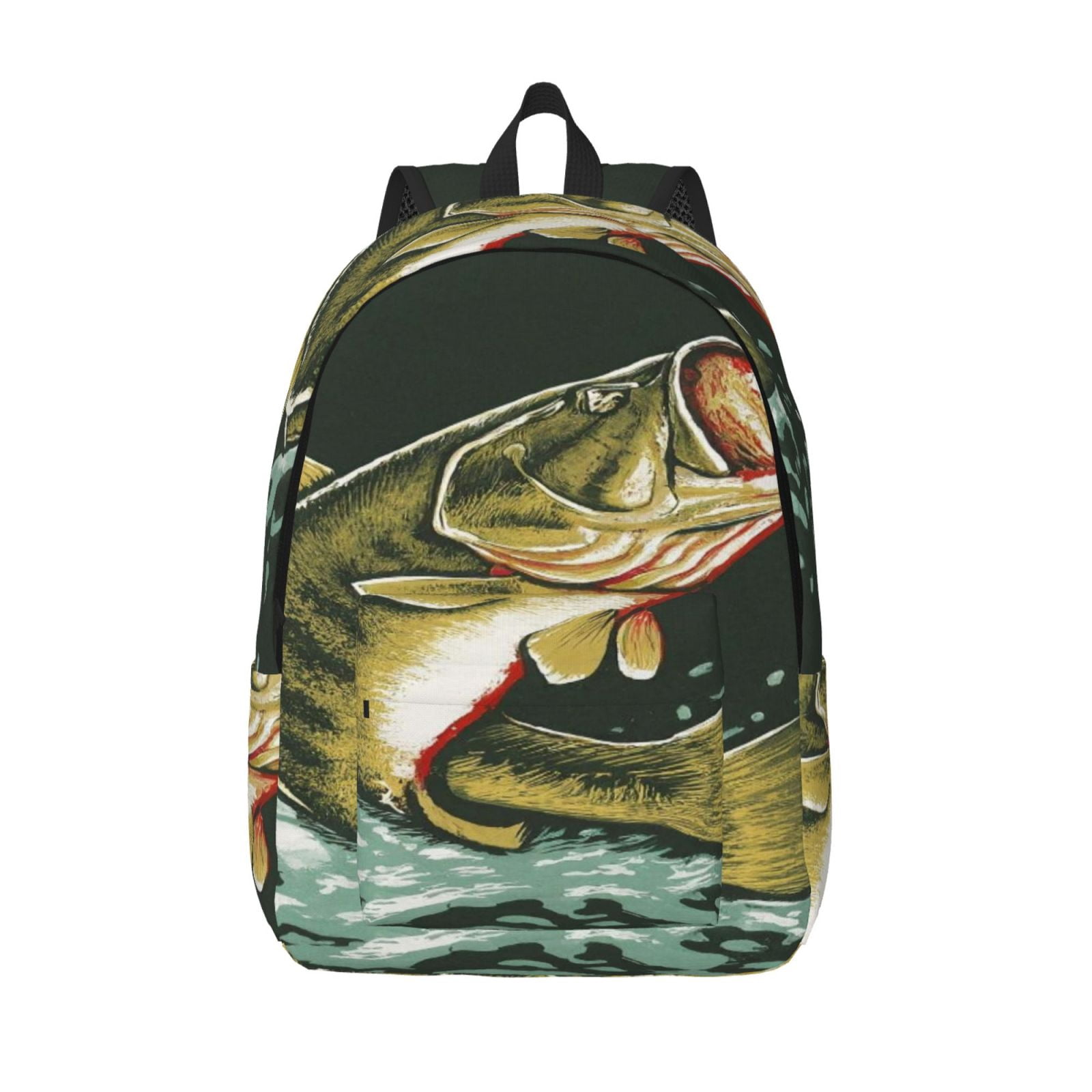 KLL Largemouth Bass jumps out of water Print Travel Laptop Backpack ...