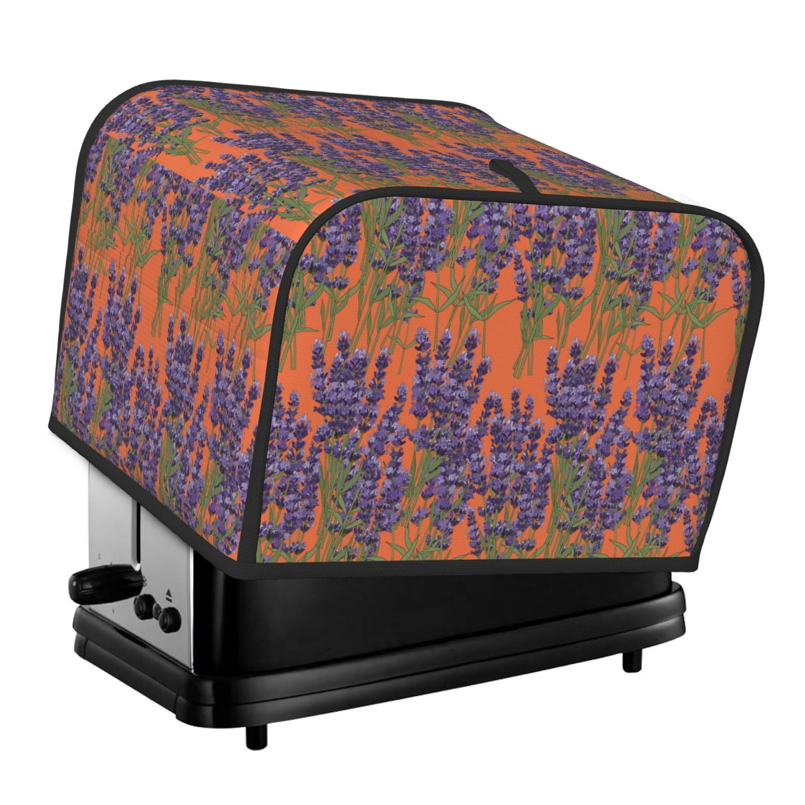 KLL Lavender Flowers Print 4 Slice Toaster Dust Covers Kitchen Small ...