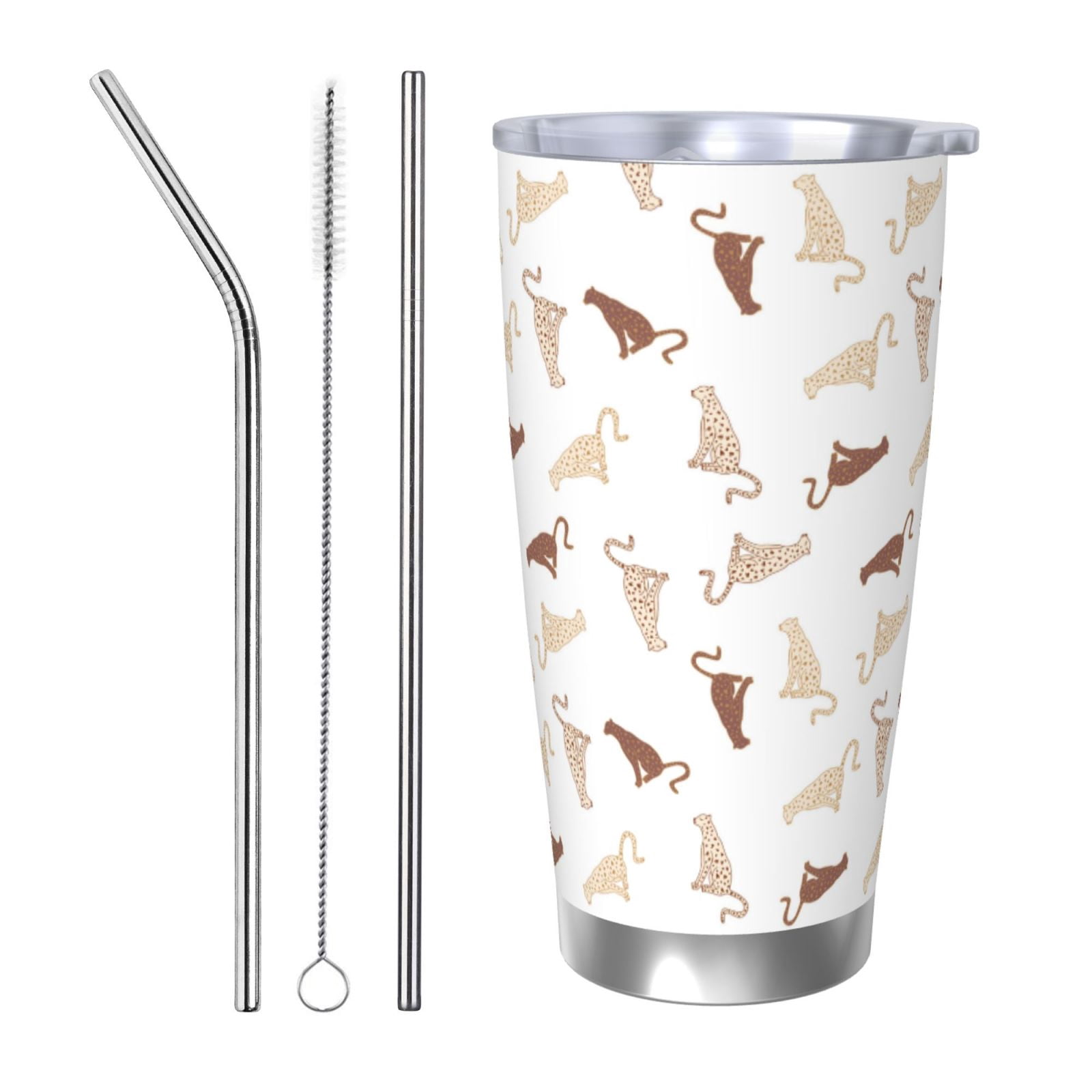 KLL Leopard Print Print 40oz Stainless Steel Insulated Car Cup with ...