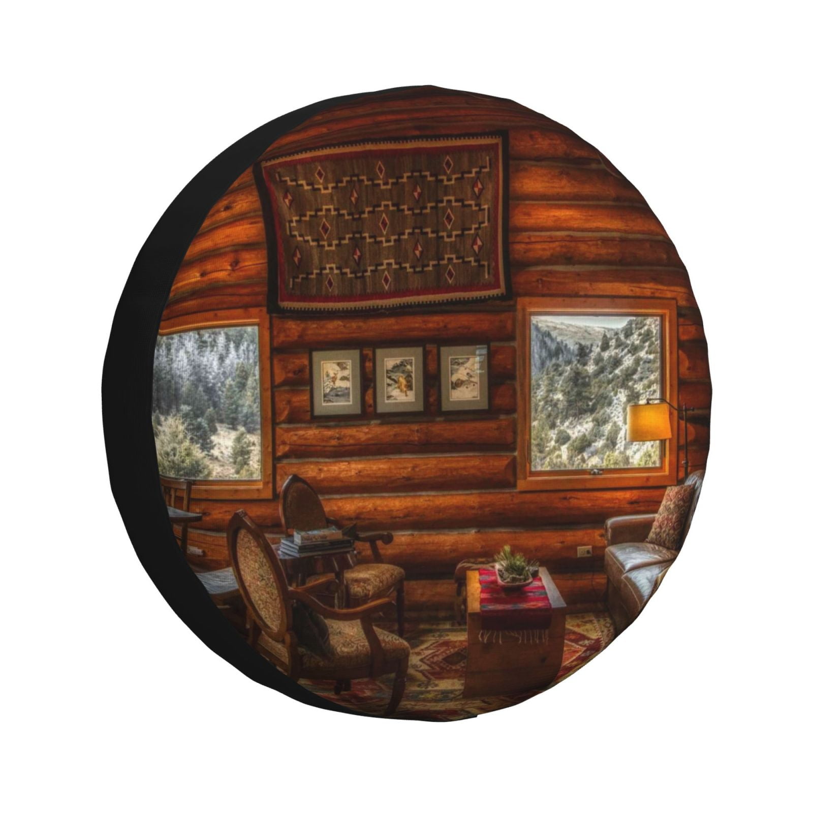 KLL Log Cabin Inside Pattern 14-17 inch Spare Tire Cover Universal ...