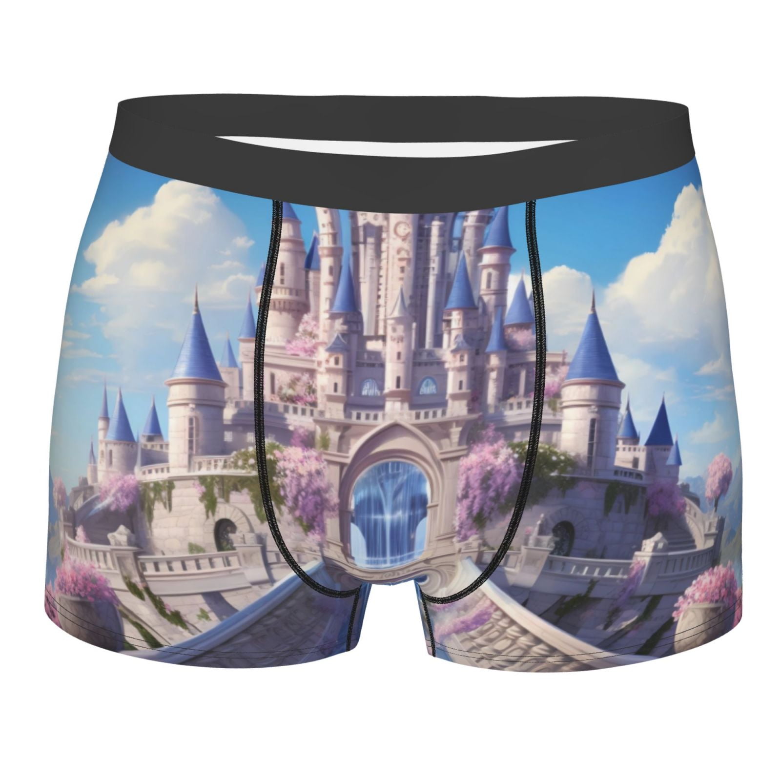 KLL Majestic Fantasy Castle Men's Cotton Boxer Briefs Underwear-Large ...