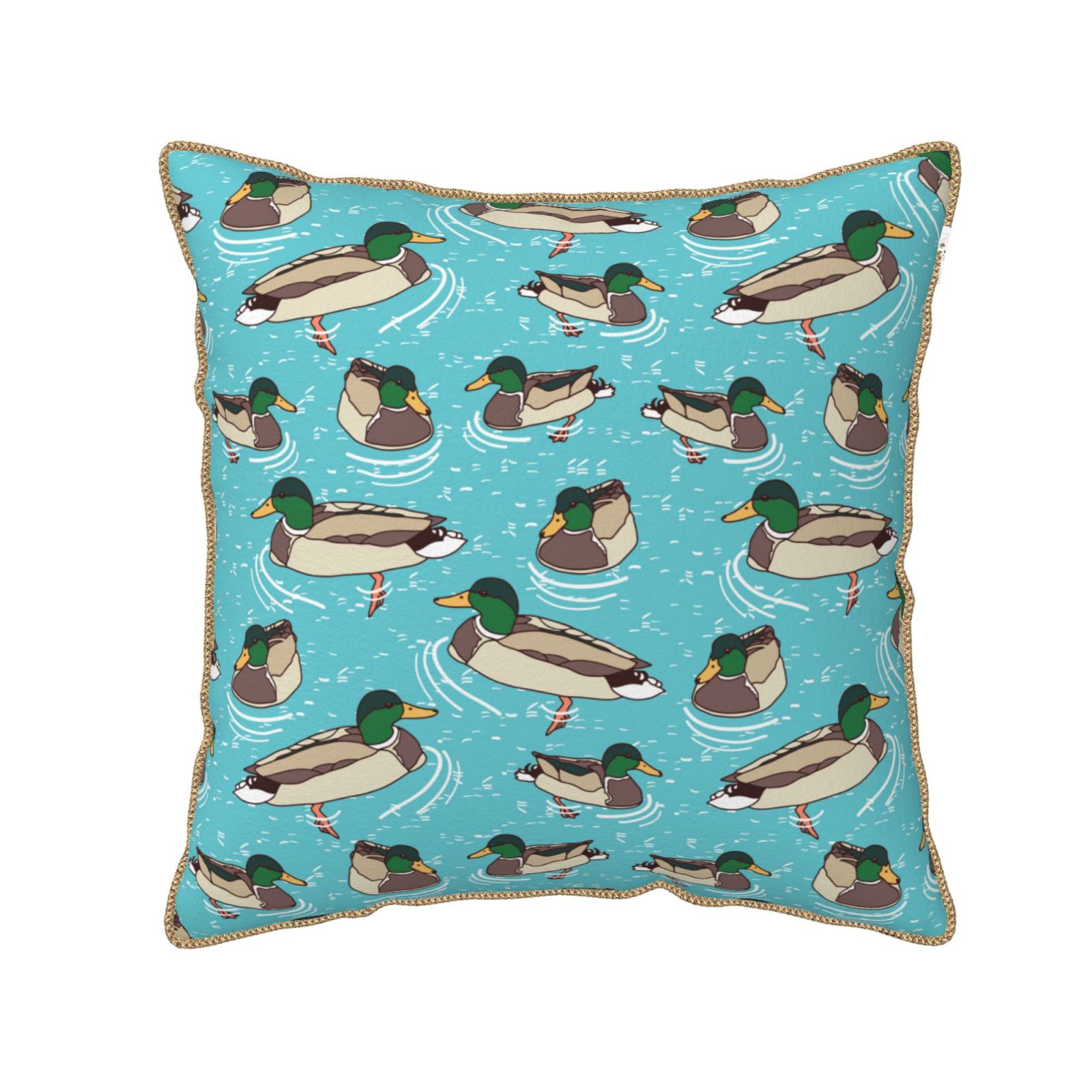 KLL Mallard Ducks Swimming In The Lake Decorative Throw Pillow Covers ...